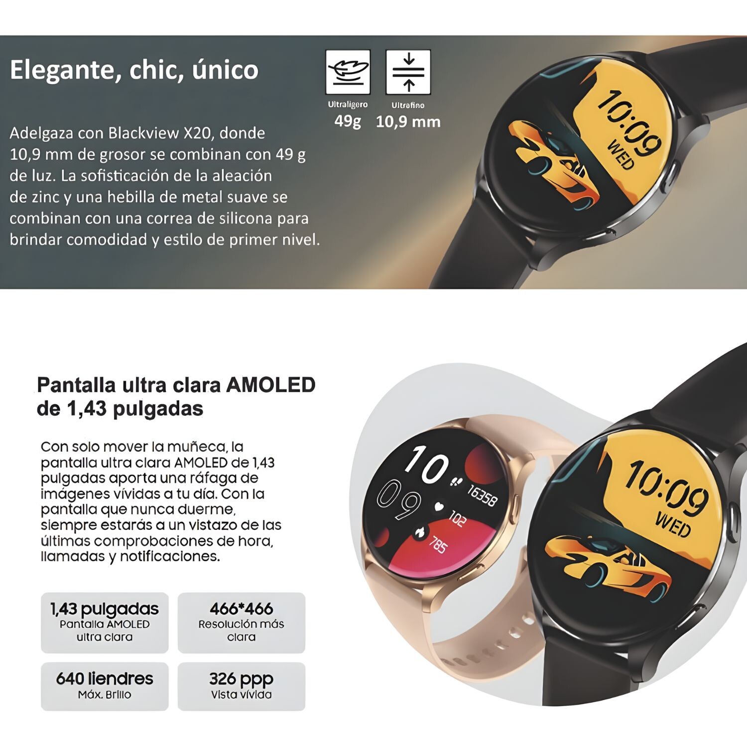 Reloj Inteligente Smartwatch Deportivo Blackview X20 - Negro ...