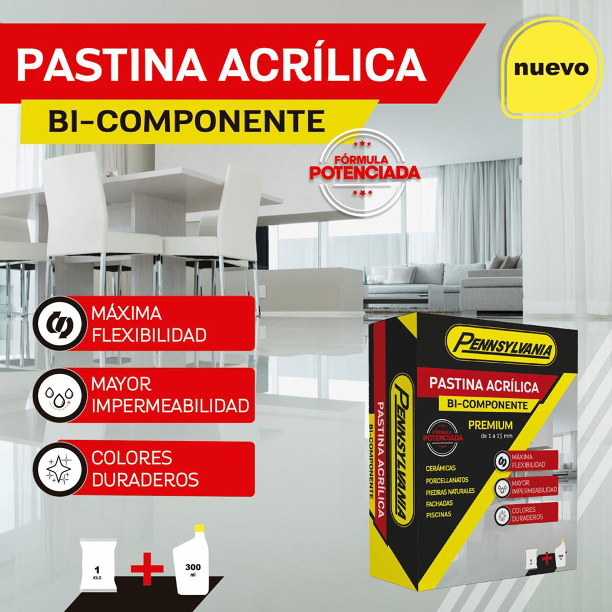 Pastina Acrilica Bi-Componente Blanco — Acher Cerámicas