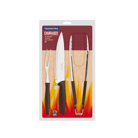 Juego para Asado 3 Piezas Tramontina Plenus-Churrasco - Negro — Tienda Soy Santander