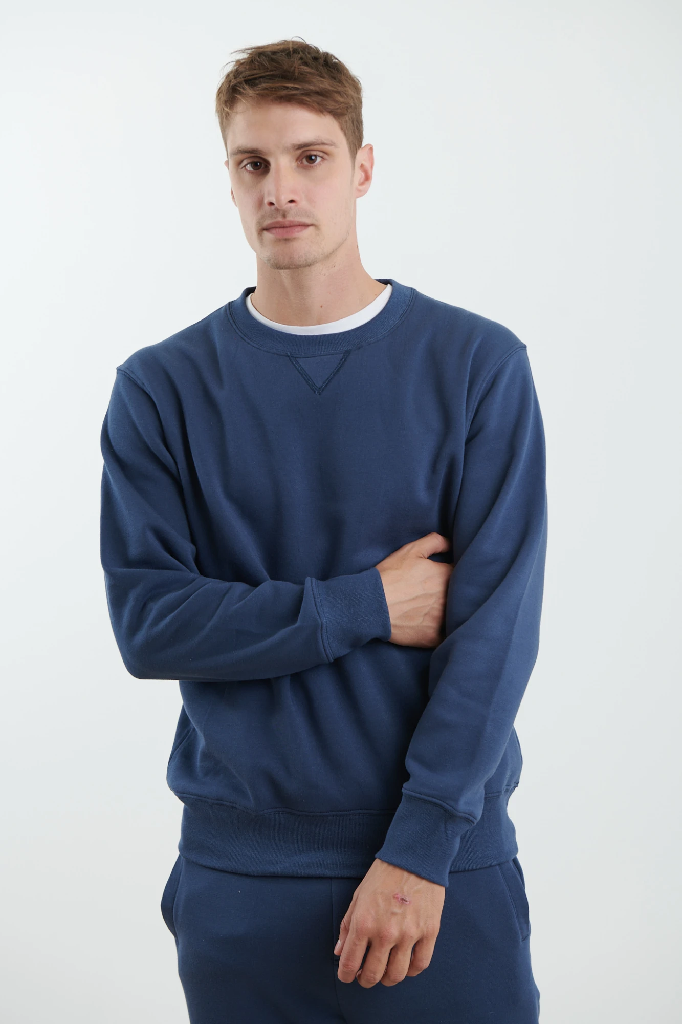 SWEATER HARRY - Azul Piedra Melange — Harrington