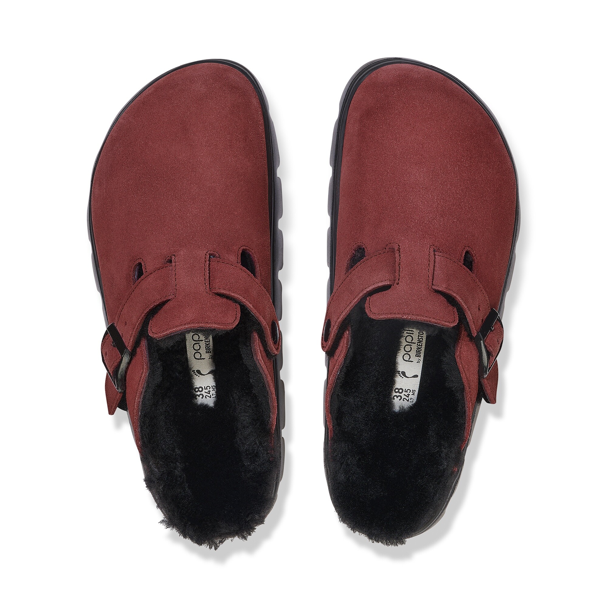 Zueco Boston Chunky Shearling LEVE - Estrecho - Berry Crush — Birkenstock