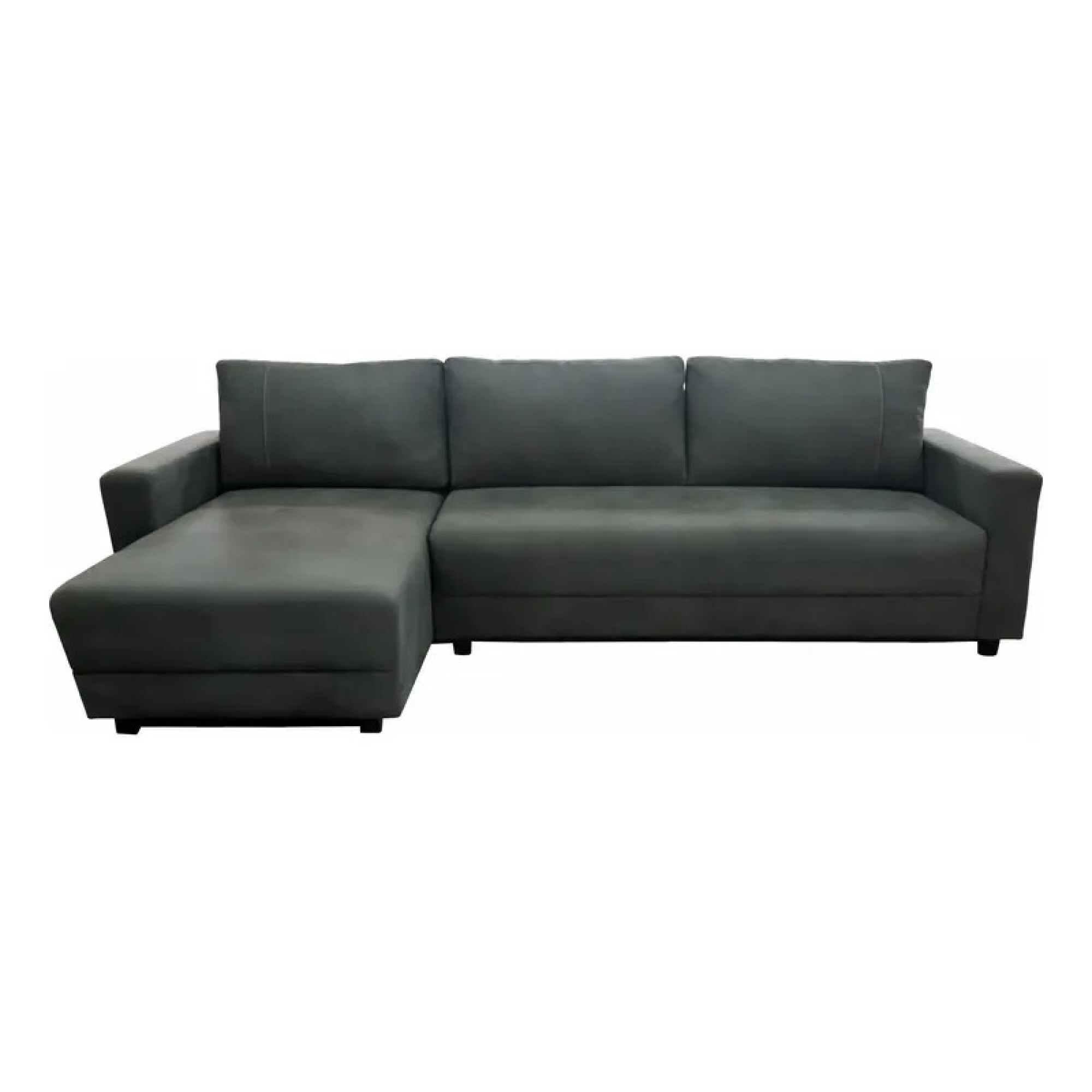 Sofá 3 Cuerpos + Chaise derecho - Tela Pet friendly gris — Champagne ...