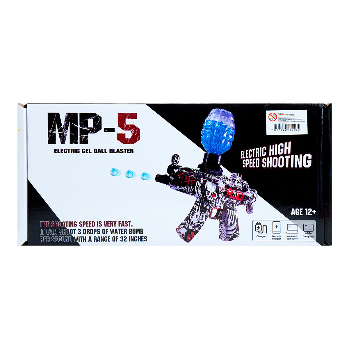 Metralleta bio gel MP-5 26cm — El Clon