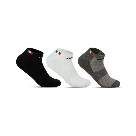 Pack 3 Pares de Medias Zoquete Lotto 39/42 - Negro/Gris/Blanco ...
