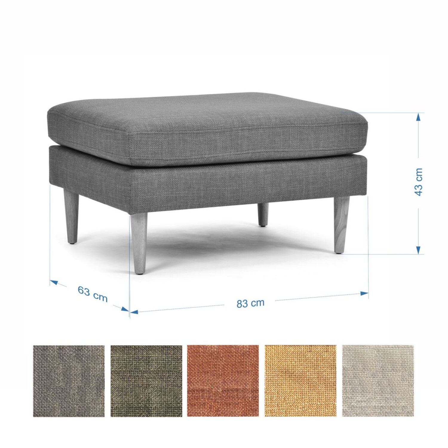 Isla Pie De Cama Puff Apoyapies Otomano Tokio - GRIS — Dimm