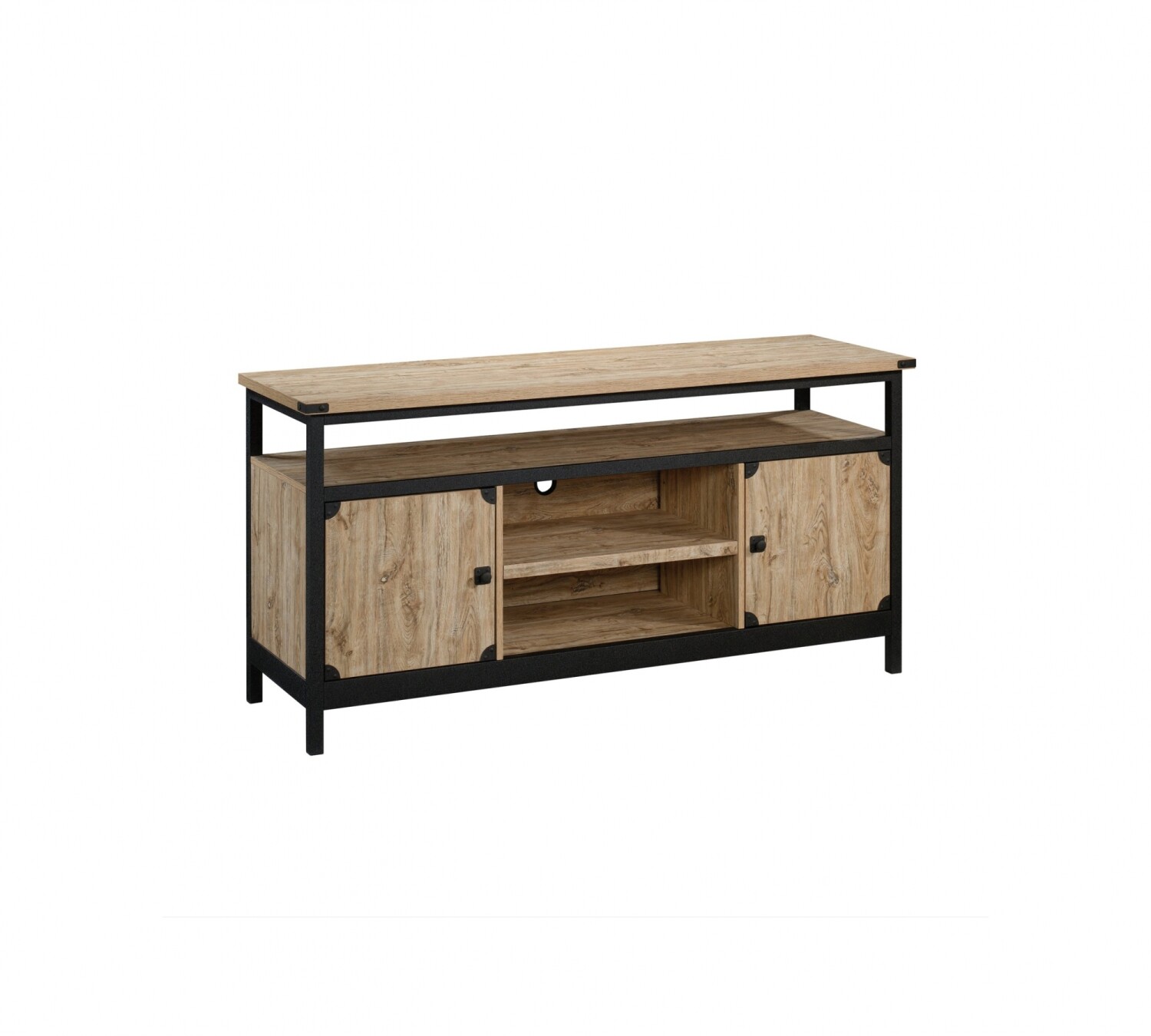 Rack para TV - Sauder - Linea Steel River - Natural — Rustico Hogar