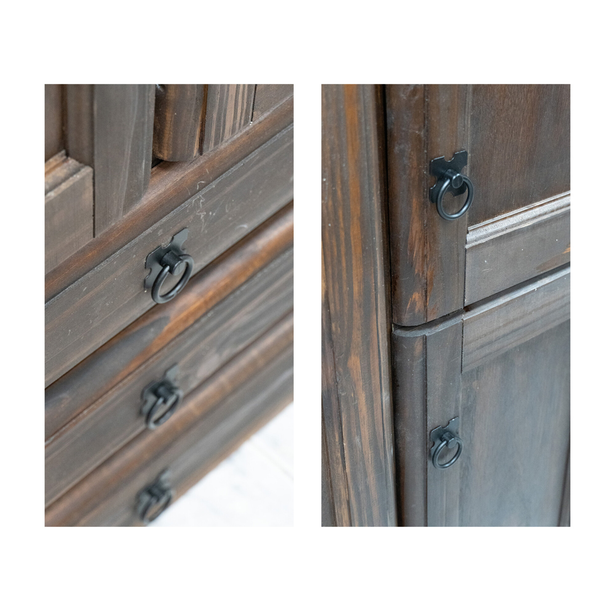 Ropero Madera Pino Macizo 6 Puertas Placard - Nogal — La Tentación