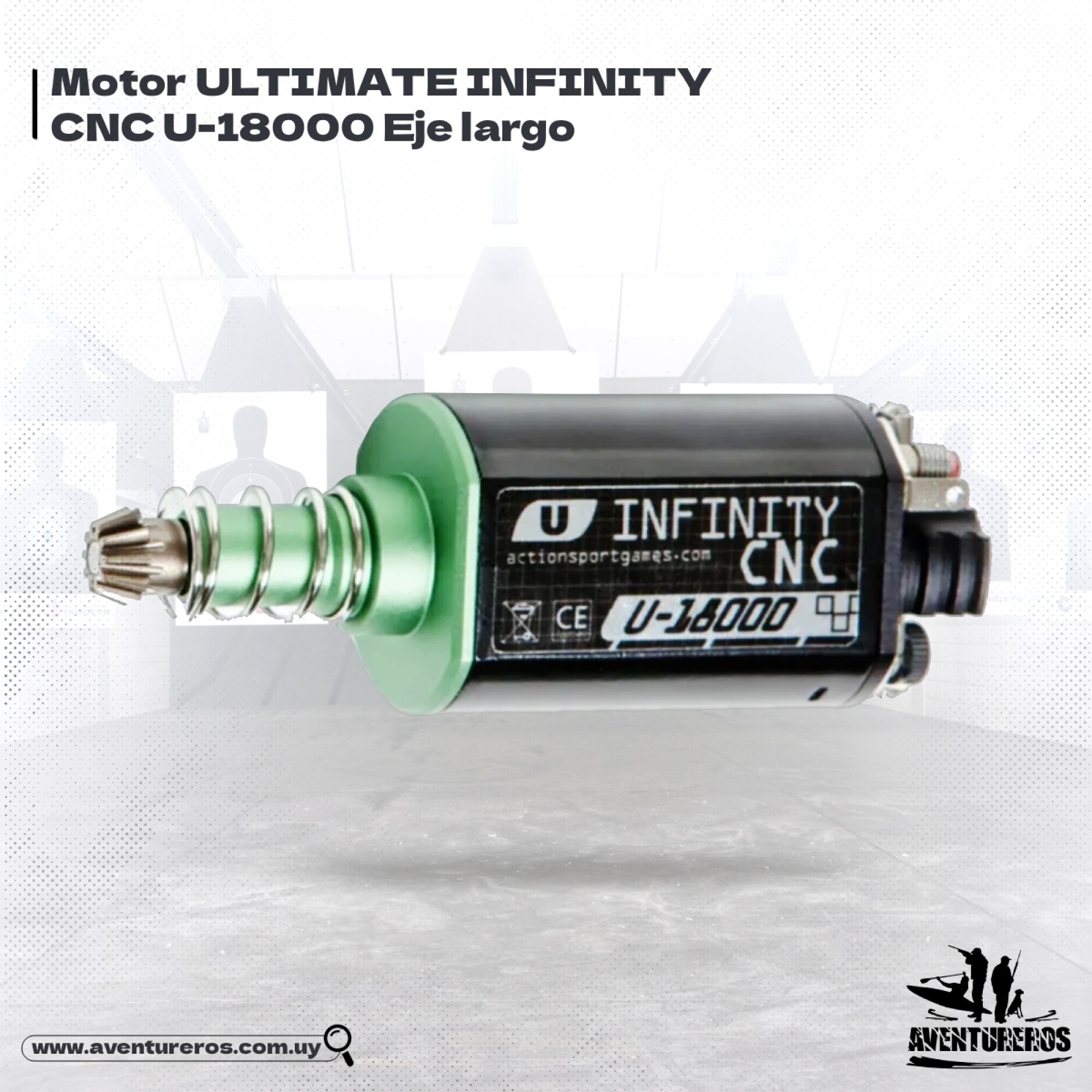Motor ULTIMATE, INFINITY, CNC U-18000, eje largo — Aventureros