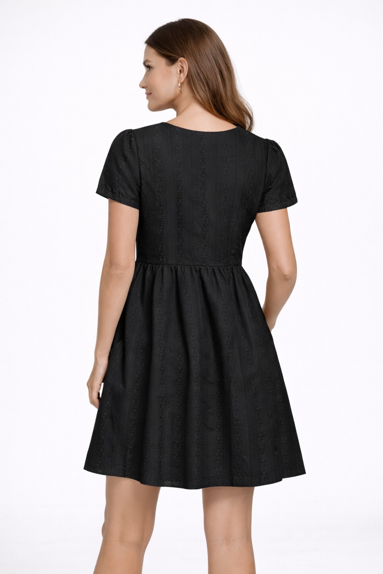 Vestidos broderie - Negro — Bagual