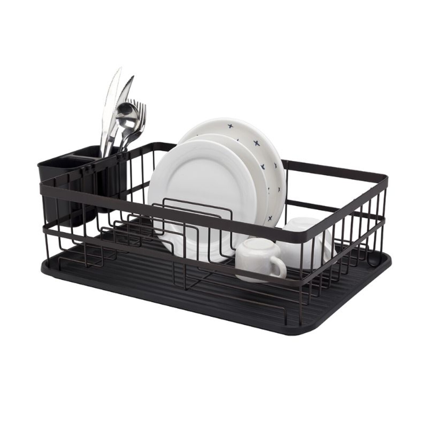 Escurridor con bandeja - Negro — Rustico Hogar