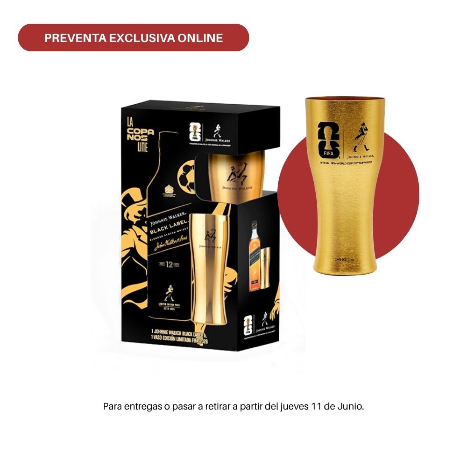 Kit Mundial JW Black Label 1L + 1 vaso — DG Market