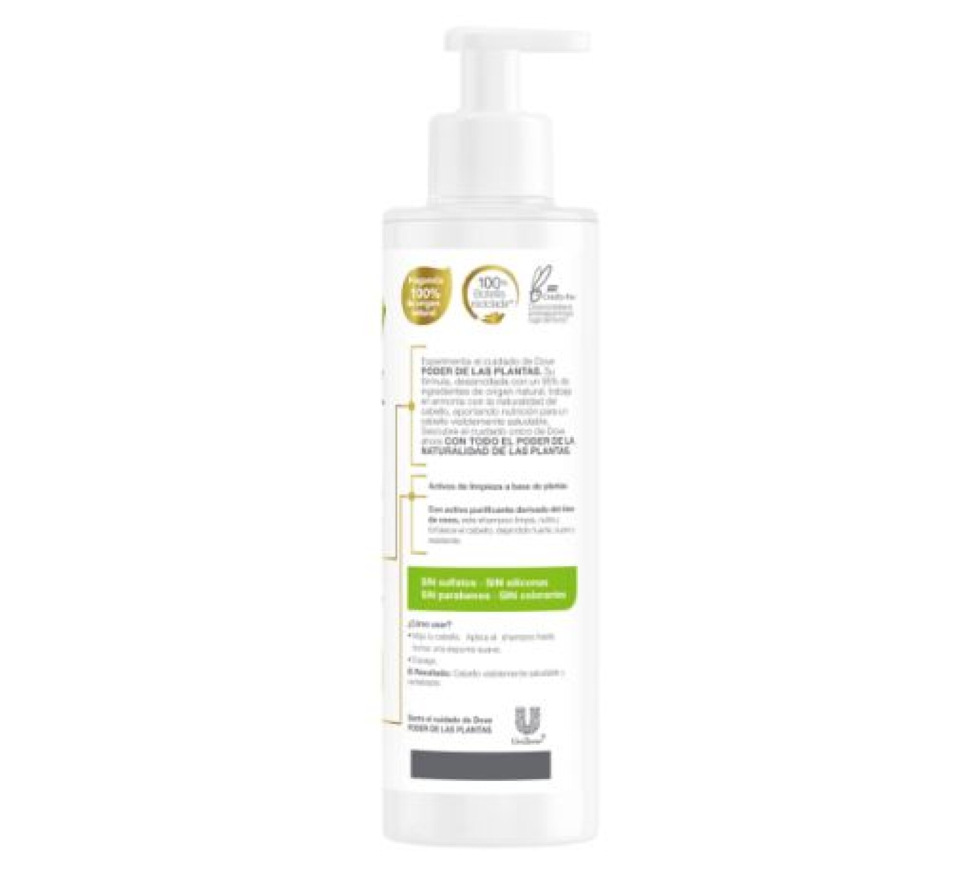 Dove Shampoo Poder de las Plantas Fuerza + Bambú 300ml – Cabello Fuerte ...