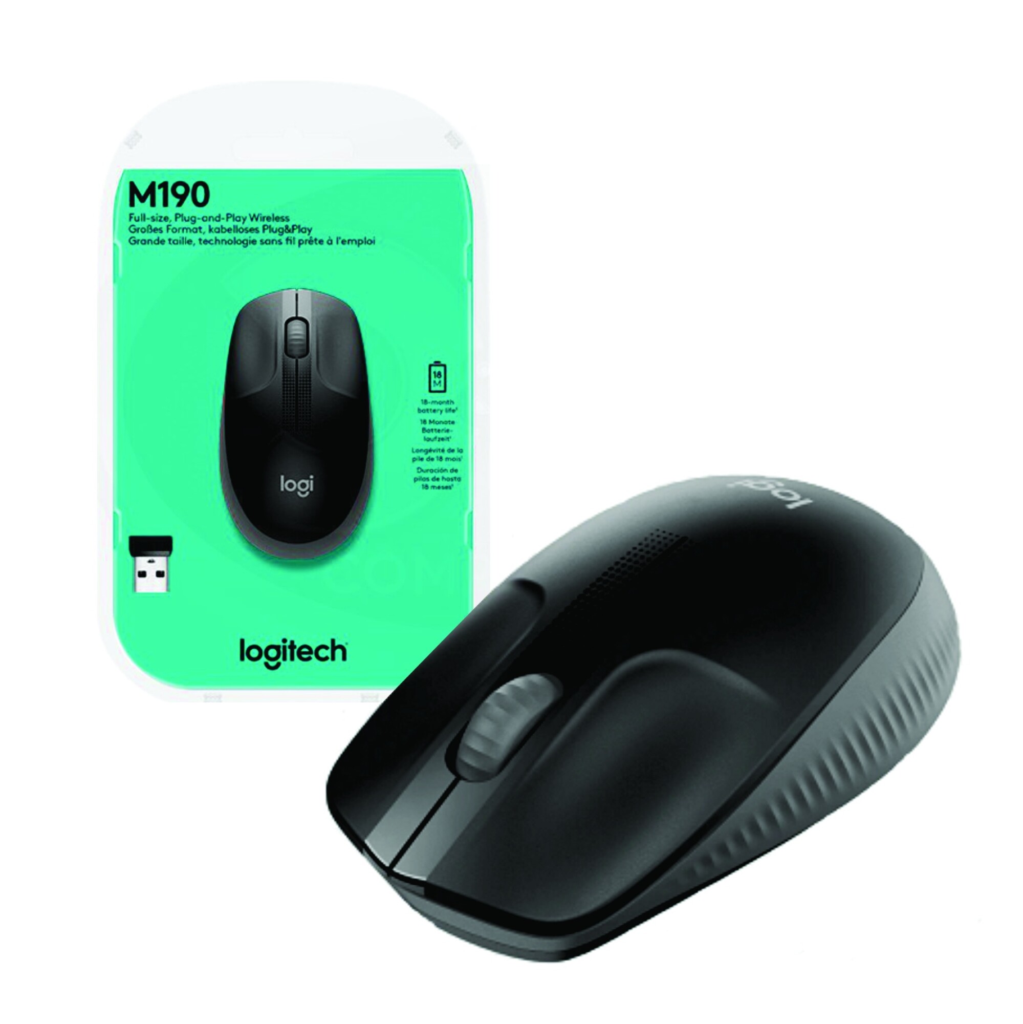 Mouse Logitech M190 Negro — Universo Binario