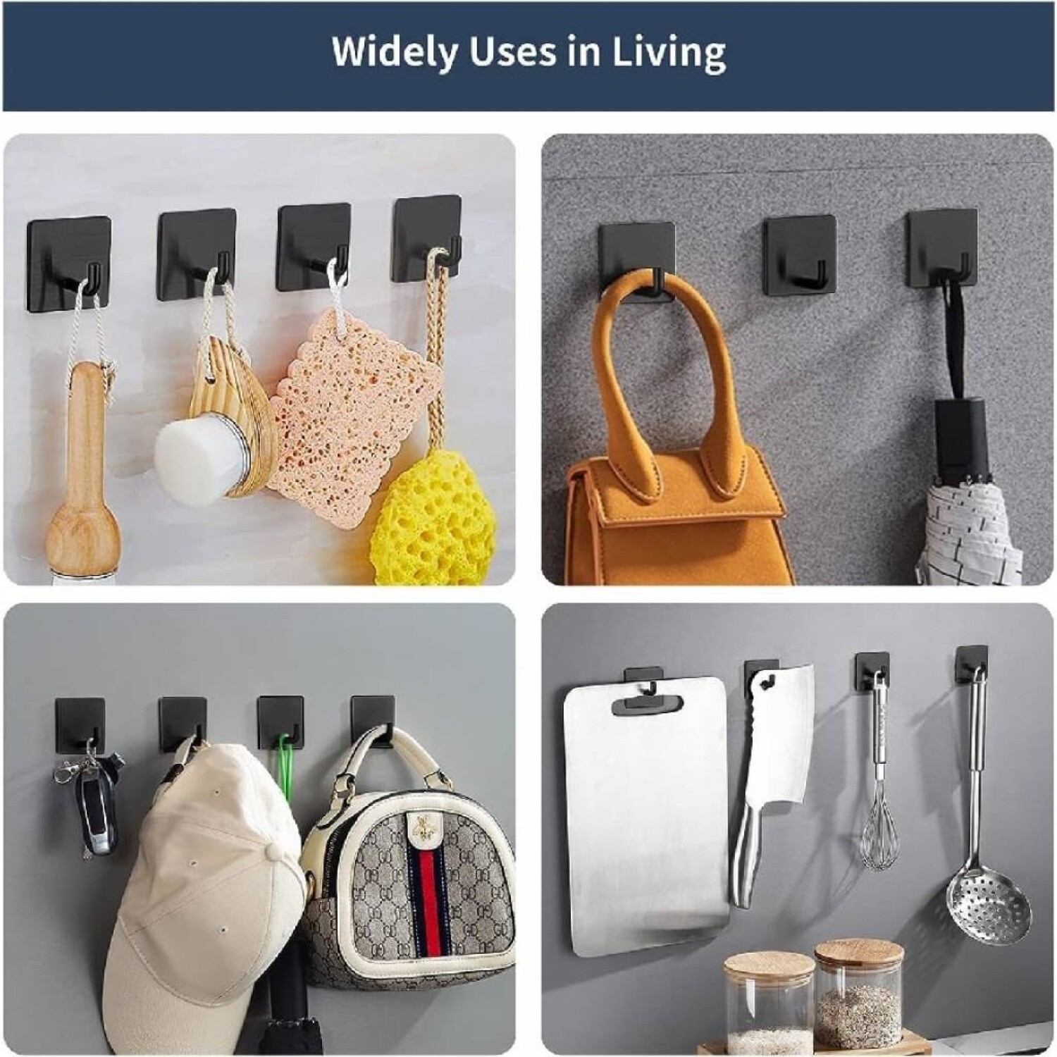 Gancho autoadhesivo curvo acero inoxidable para pared — Buho Store