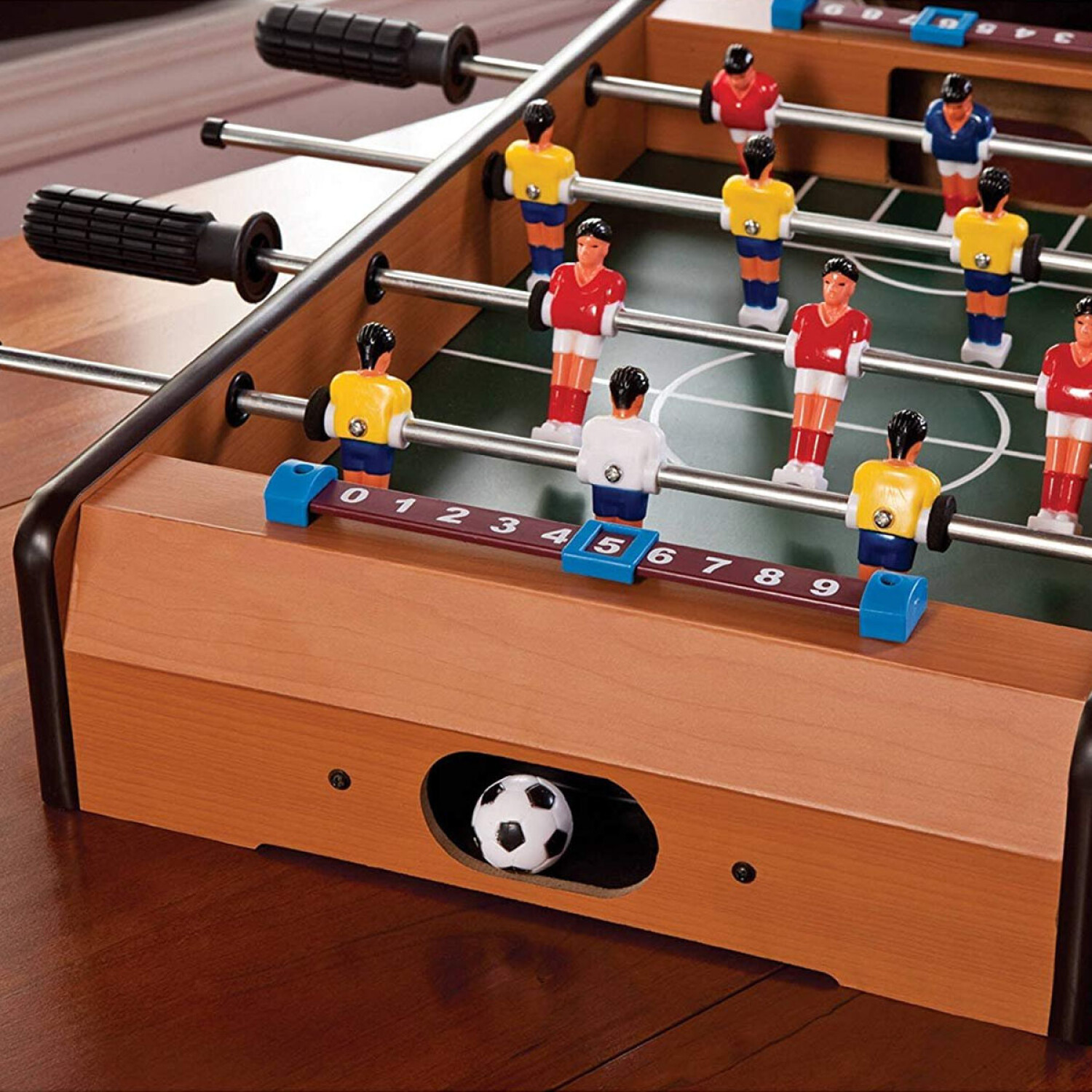 Futbolito Tablero Mesa Mni Metegol Juego Fútbol en Madera - Natural — HTS