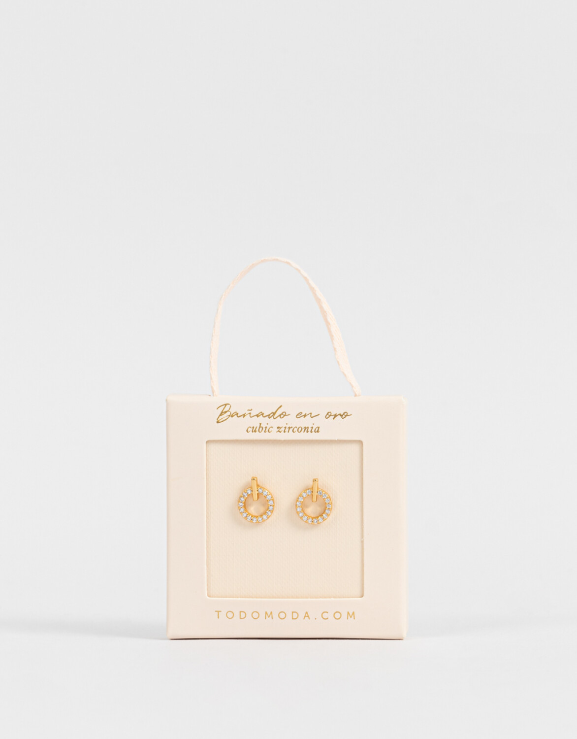 Aros Pasantes Oro Zirconia — Todomoda