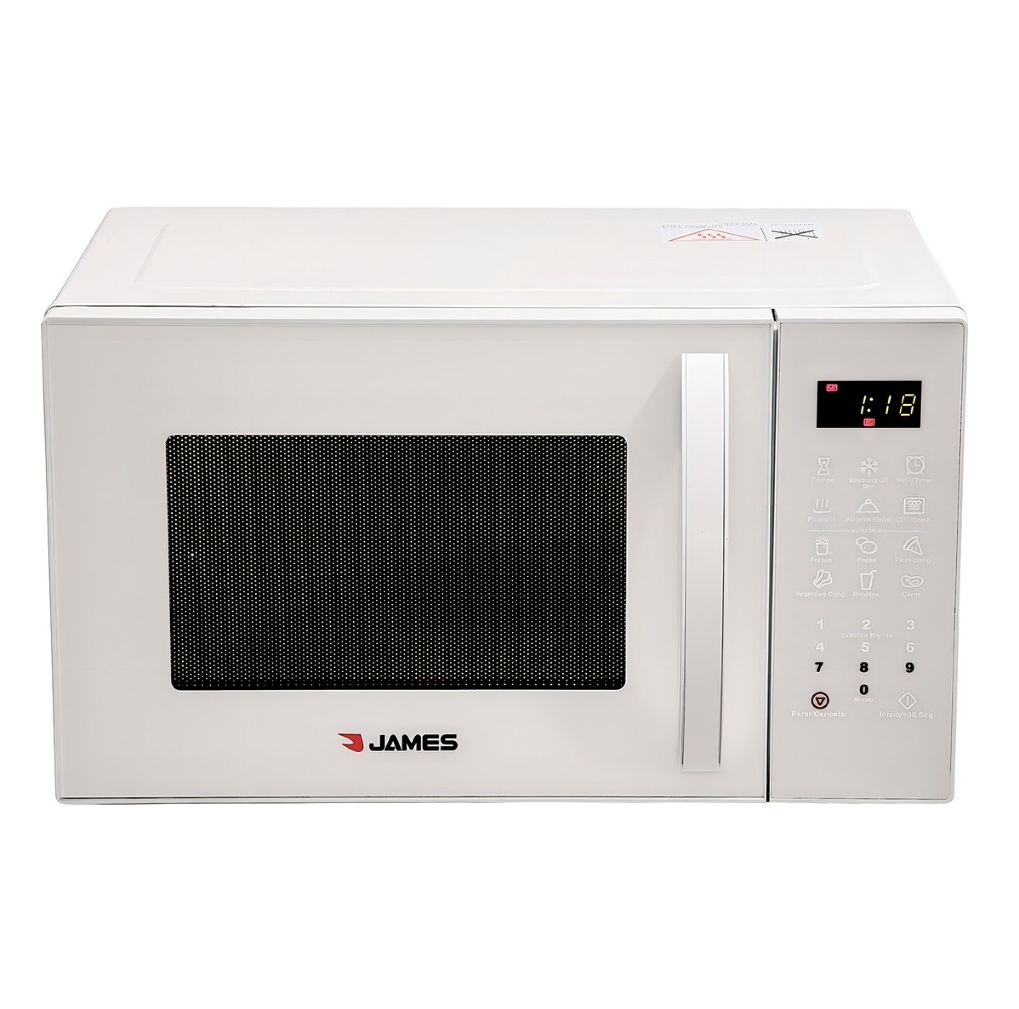 Horno Microondas James J23 Mdb Digital Blanco Con Grill — La Tentación