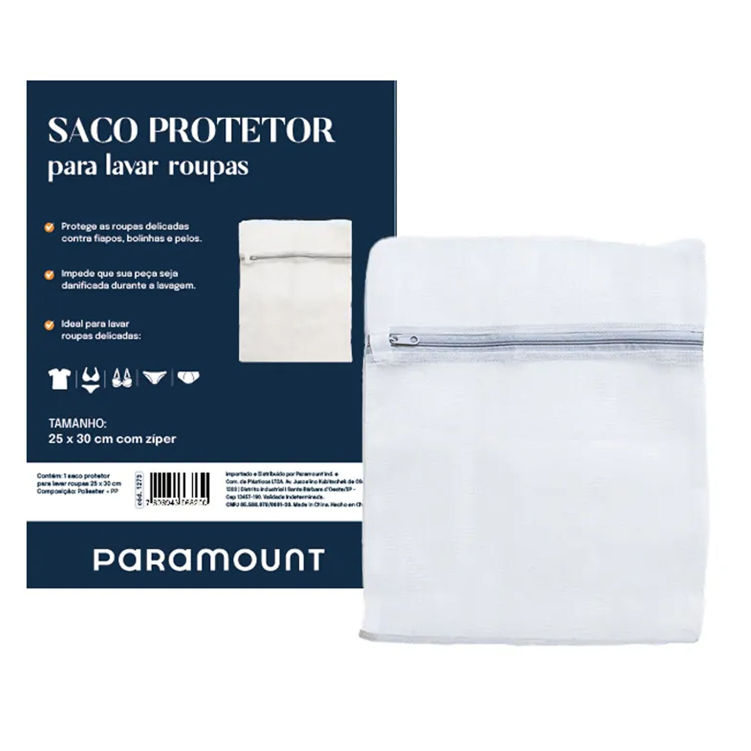 Bolsa Protectora Ropa 25x30cm Lavarropa Secarropas Paramount - Blanco — HTS