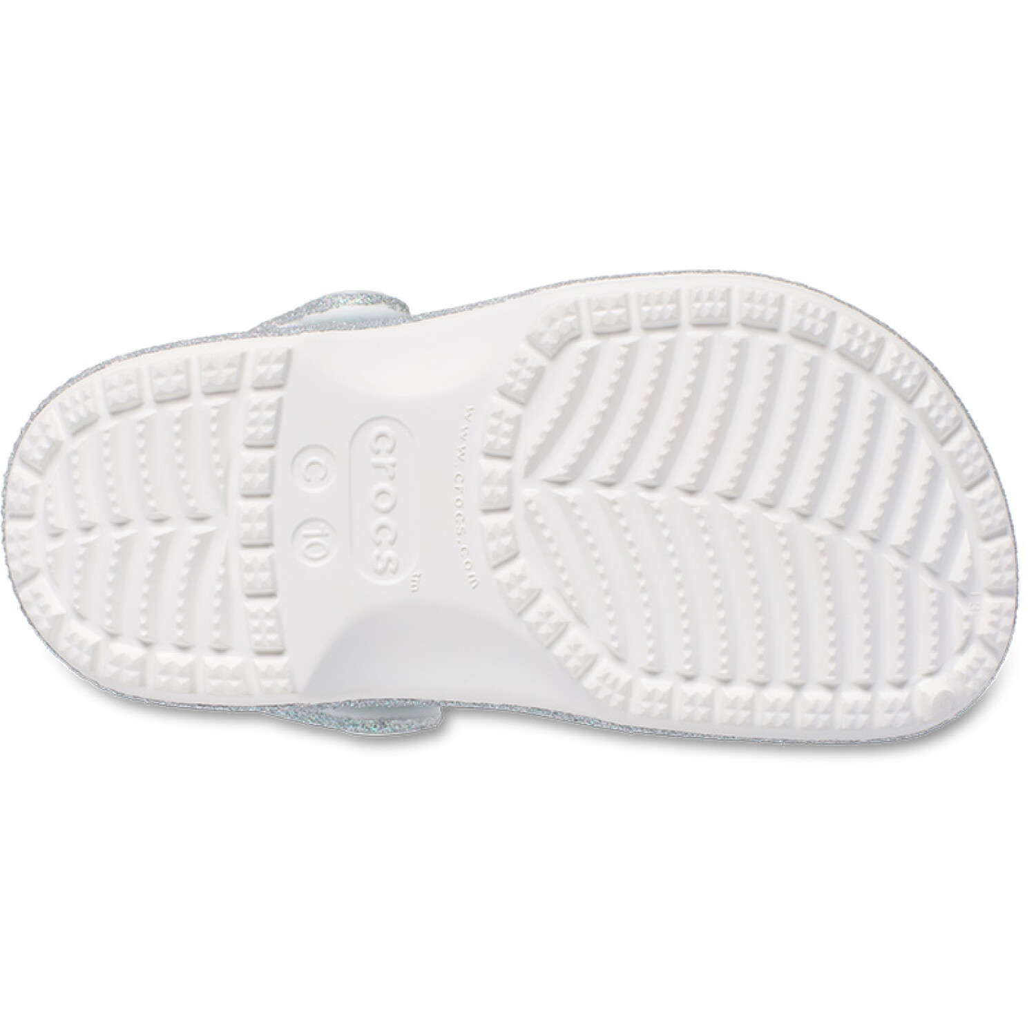 Crocs Classic Clog Iridescent Glitter - Blanco — Crocs