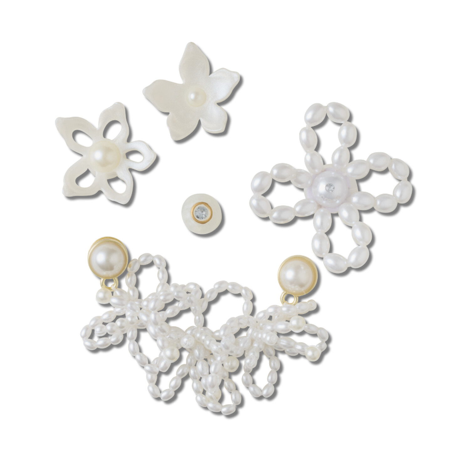 Jibbitz White Pearl Beaded 5 Pack — Crocs
