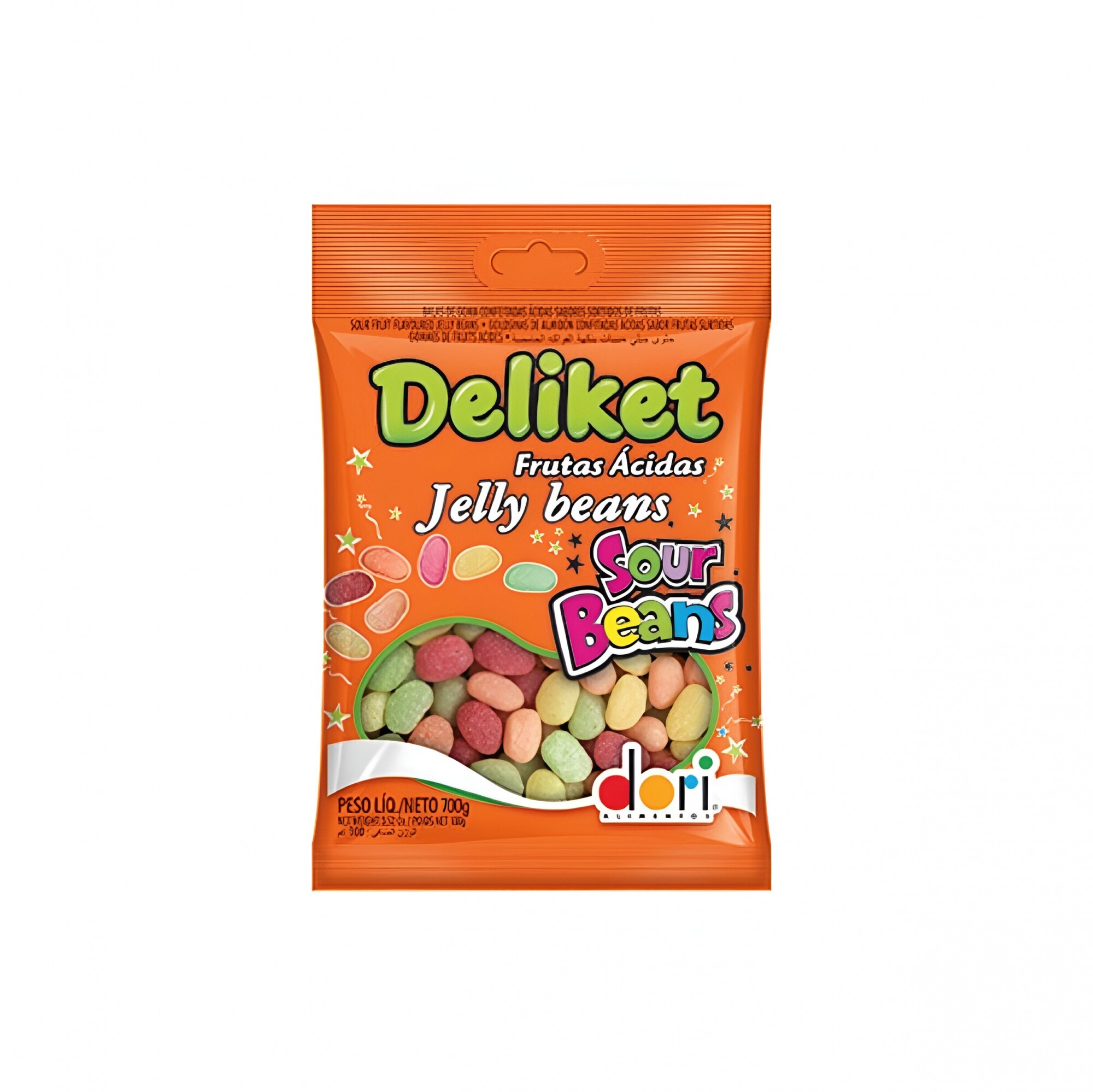 CONFITES DORI DELIKET 700 GRS JELLY BEANS ACIDOS — Suchina