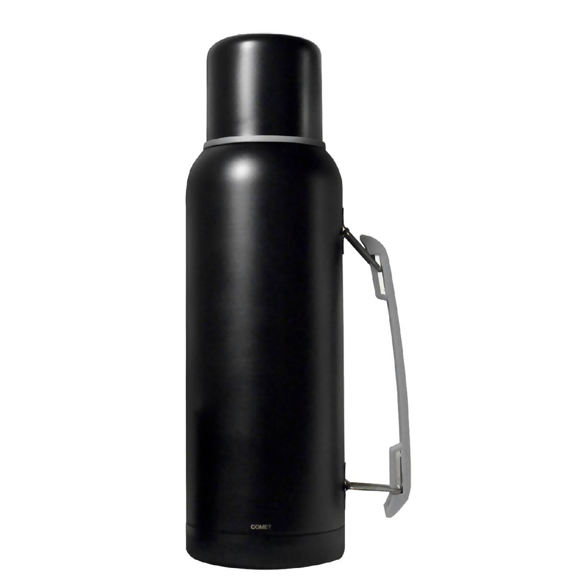Kit Termo Comet 1lt con manija estándar + Mate acero inoxidable - Negro — Electroventas