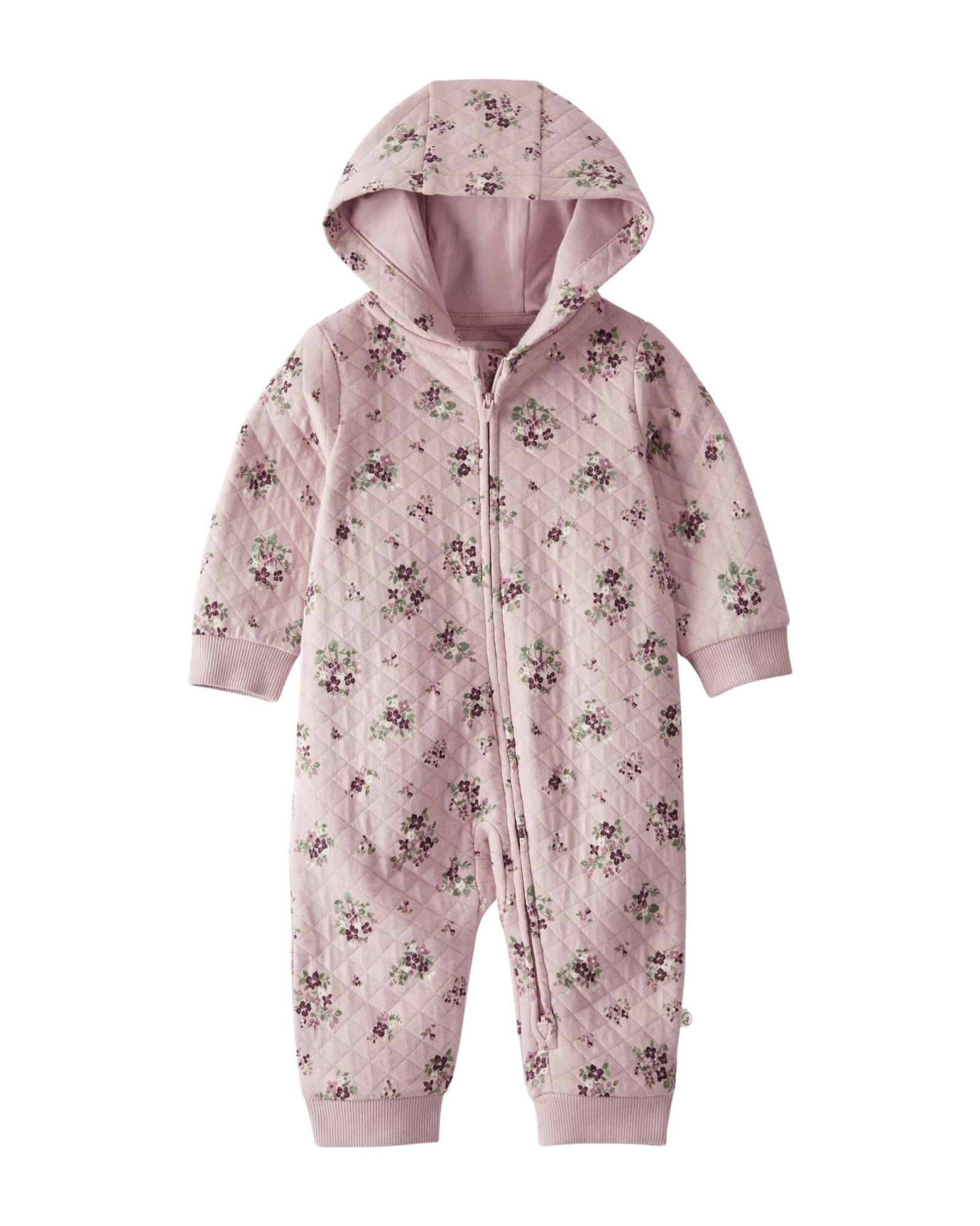 Mameluco de algodón orgánico capitoneado, diseño floral — Carters Uruguay