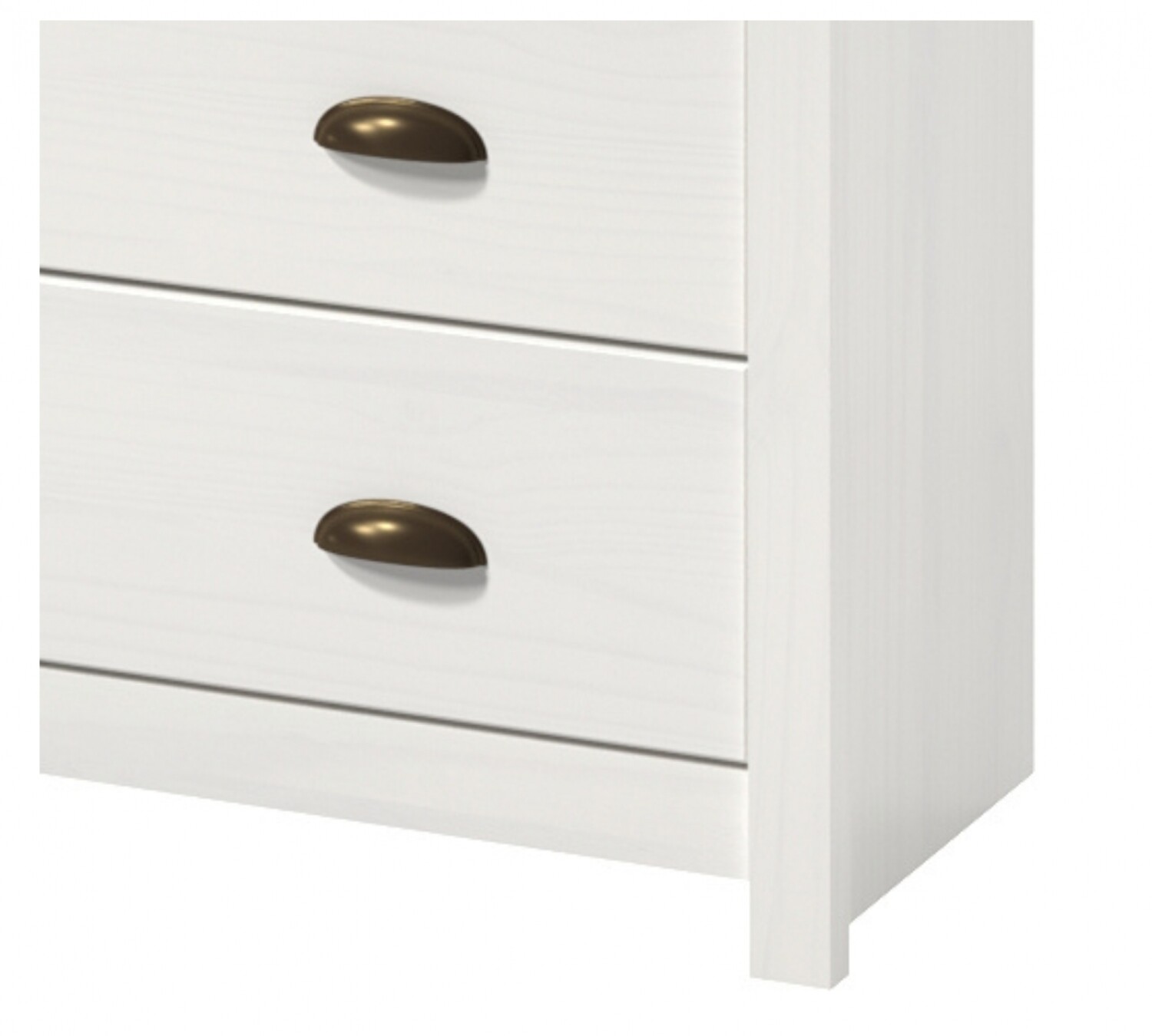 Cómoda 4 cajones - Madera maciza - Linea Colonial - Blanco — Rustico Hogar