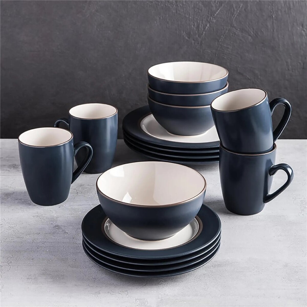 SET 16 PIEZAS STONEWARE D27-20-15/410ML KENSINGTON STONE THOMSON — Deco ...