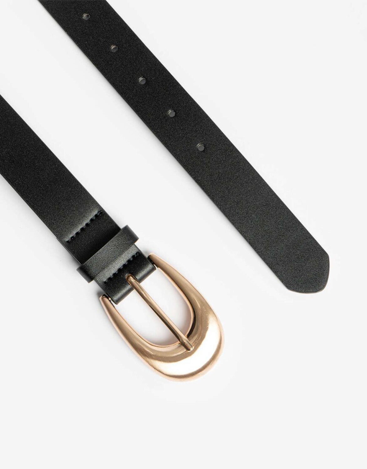 Cinturon Con Hebilla Forrada - Negro — Tienda Soy Santander