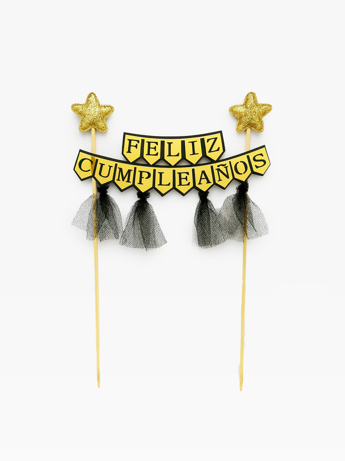 TOPPING TORTA FELIZ CUMPLEAÑOS - DORADO — Guapa - Paprika