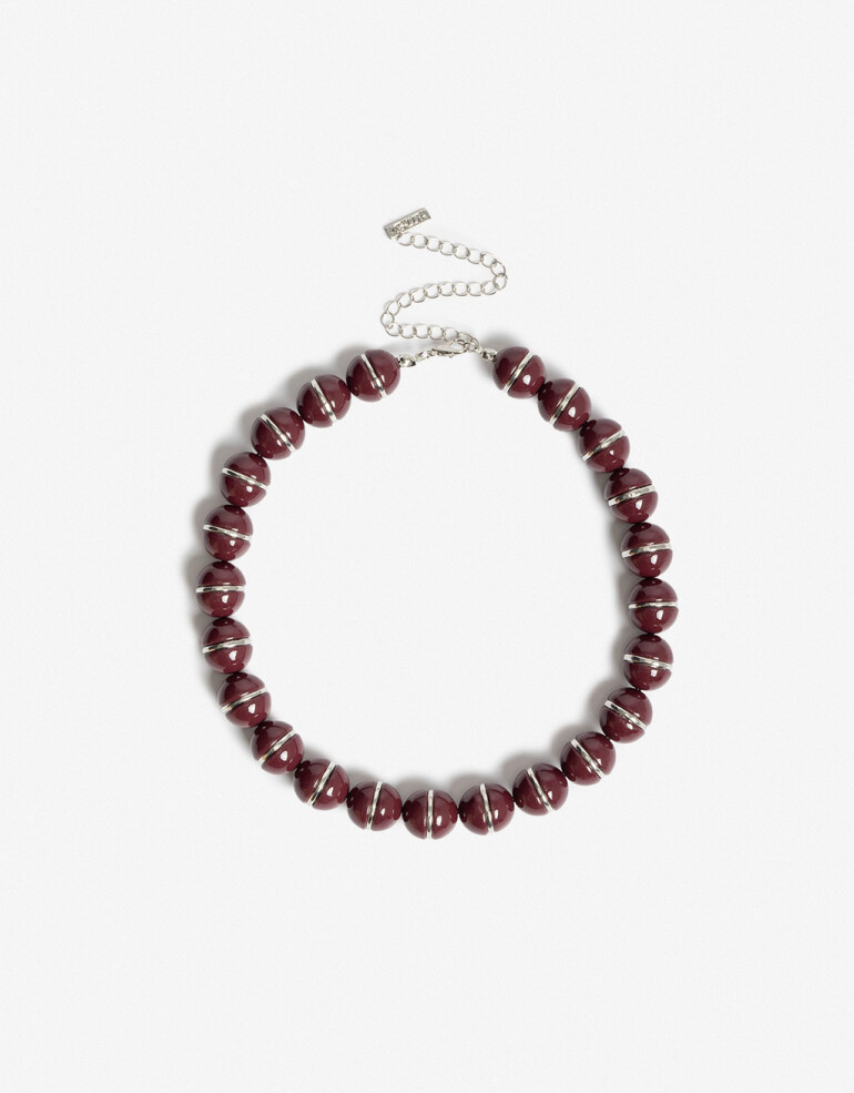 Collares Cortos Color - Rojo Burdeaux — Isadora