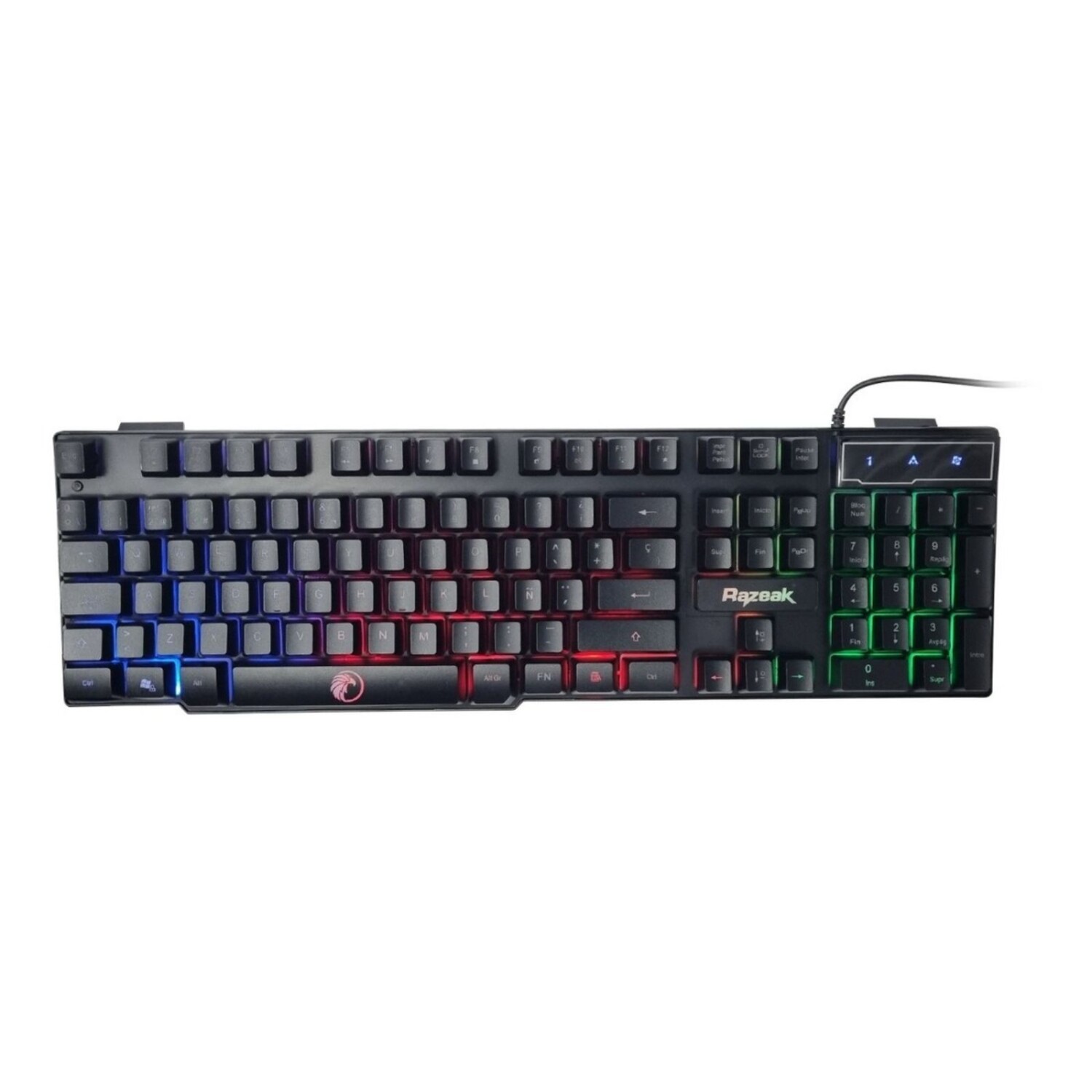 Teclado Gamer Simil Mecanico Retroiluminado Ergonomico — Atrix