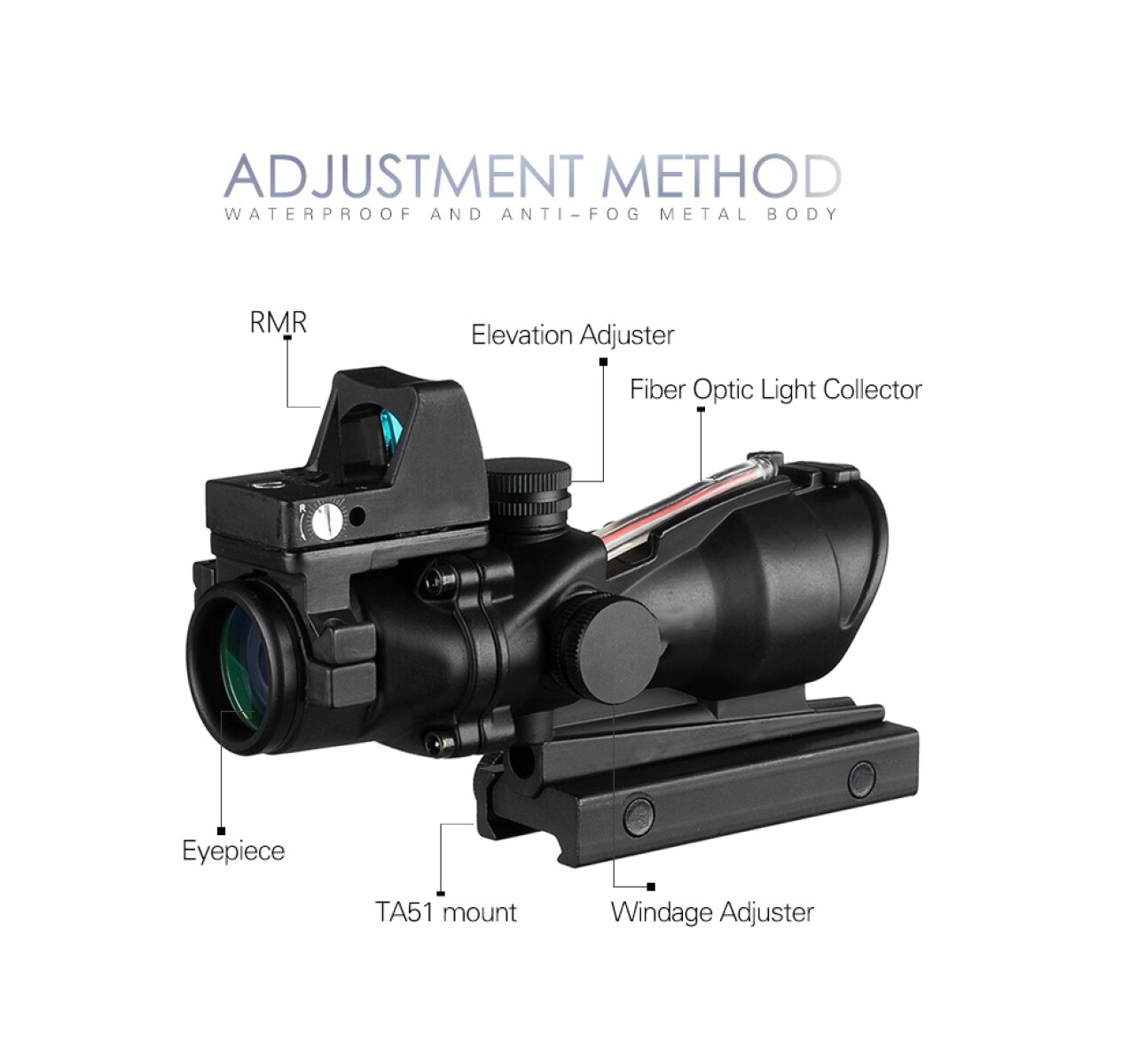 Mira elevada ACOG con RMR - 4x32 — Aventureros