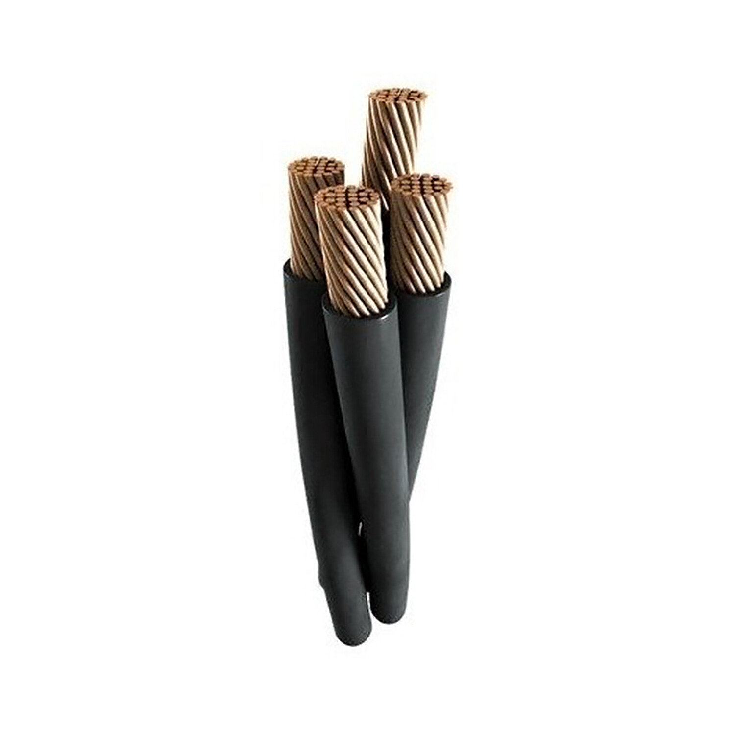Cable preensamblado de cobre XLPE negro 4x6mm² - N10226 — Fivisa