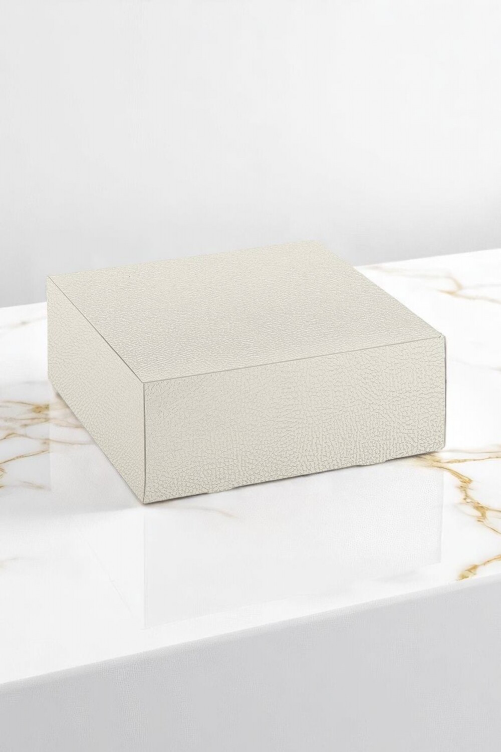 Caja plegable 29x29x10 - 14667 - PELLE BIANCO — PaperPack