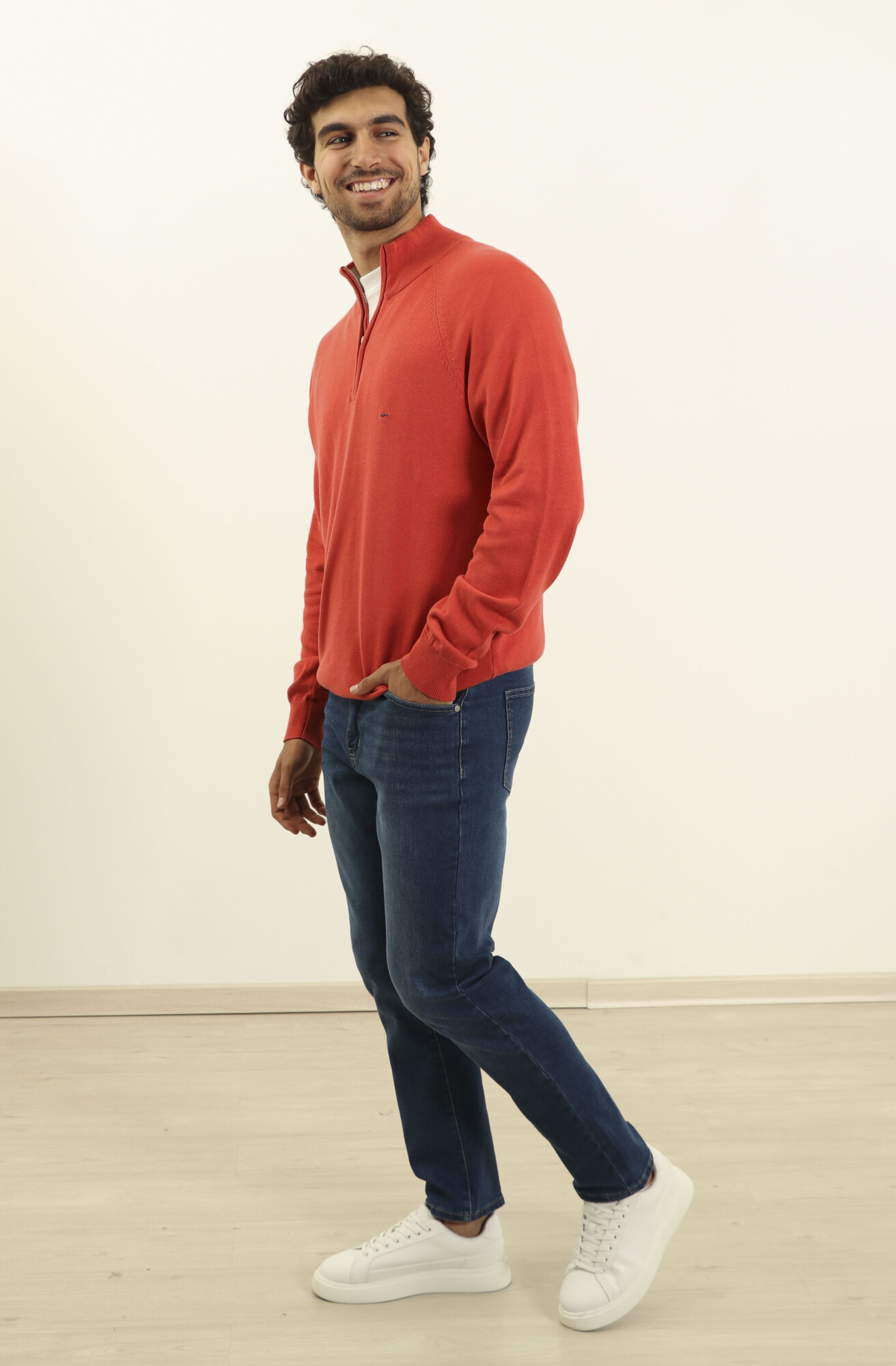 REMERA HARRINGTON LABEL - Coral — Harrington