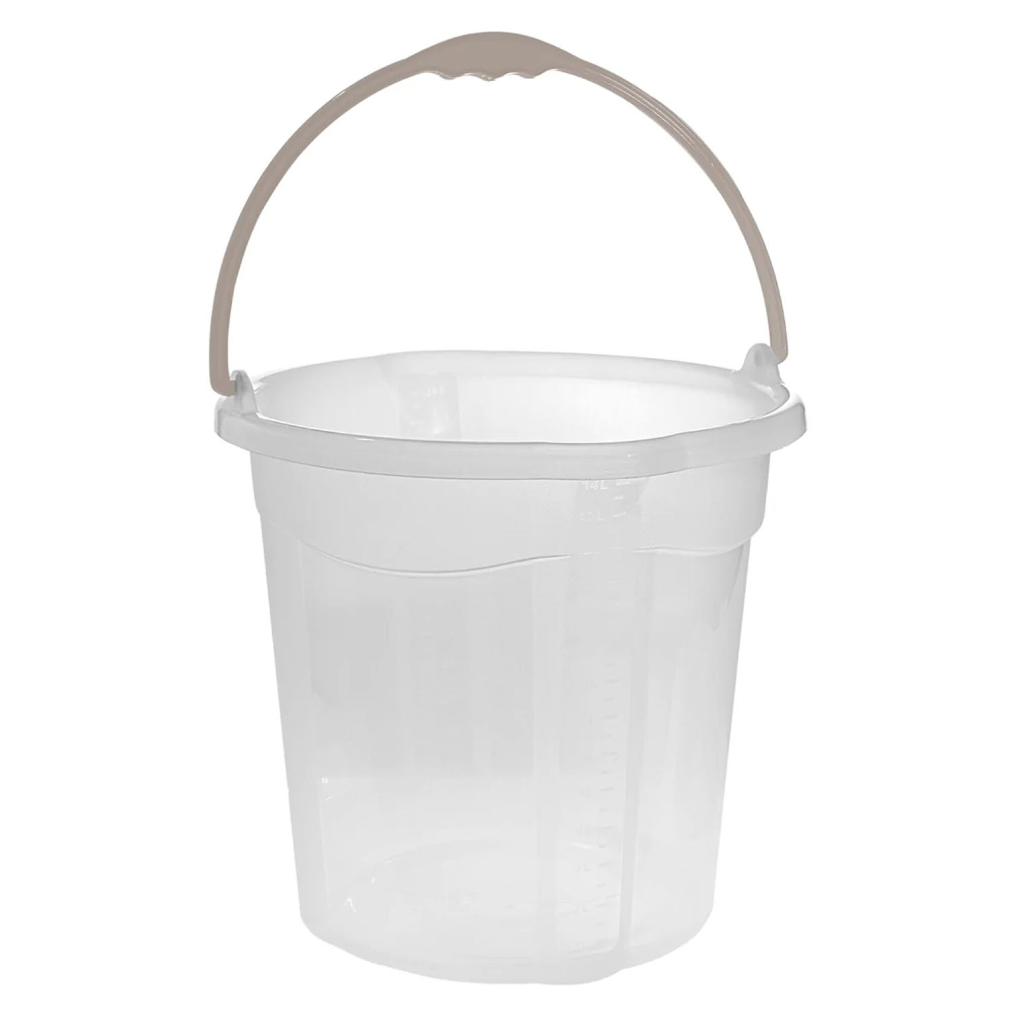 Balde Graduado 14Lt Plástico c/Pico Vertedor y Asa Paramount - Gris — HTS