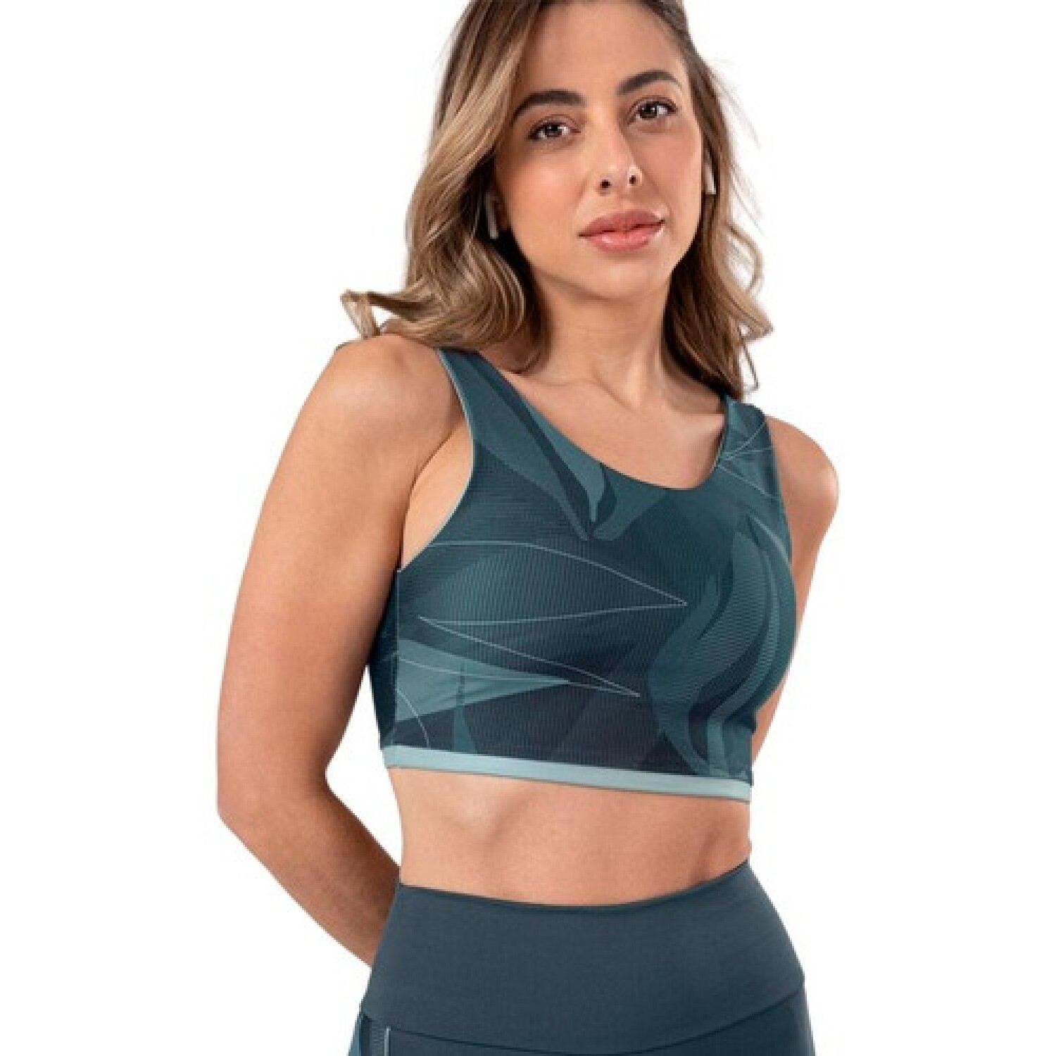 Top deportivo para Mujer Graphene Gris con Diseño — Electroventas