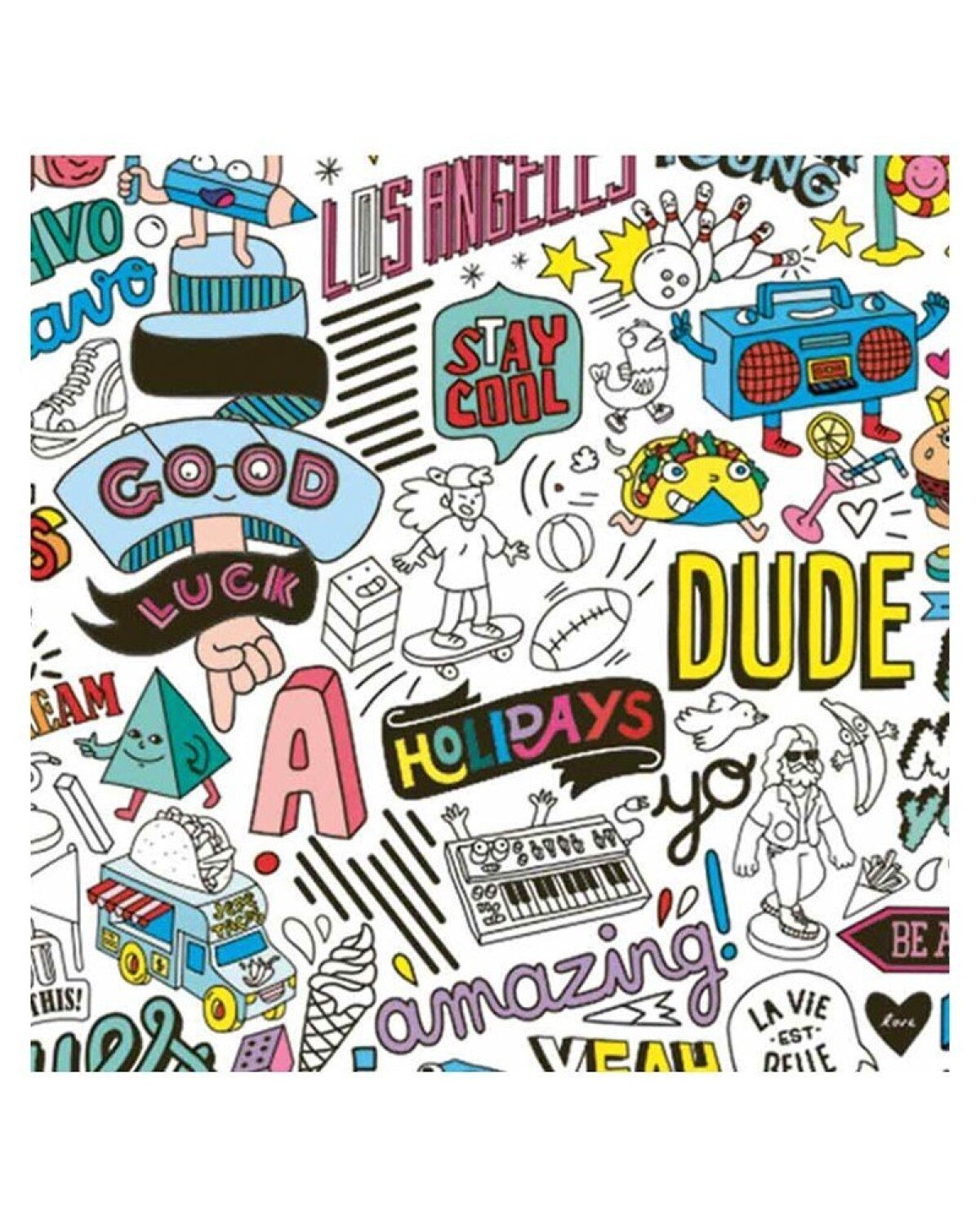 Poster para completar con stickers - Street Art — Rumba