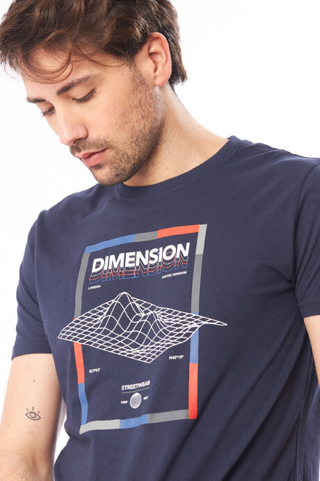 T-SHIRT DIMENSION - Navy — Superoutlet
