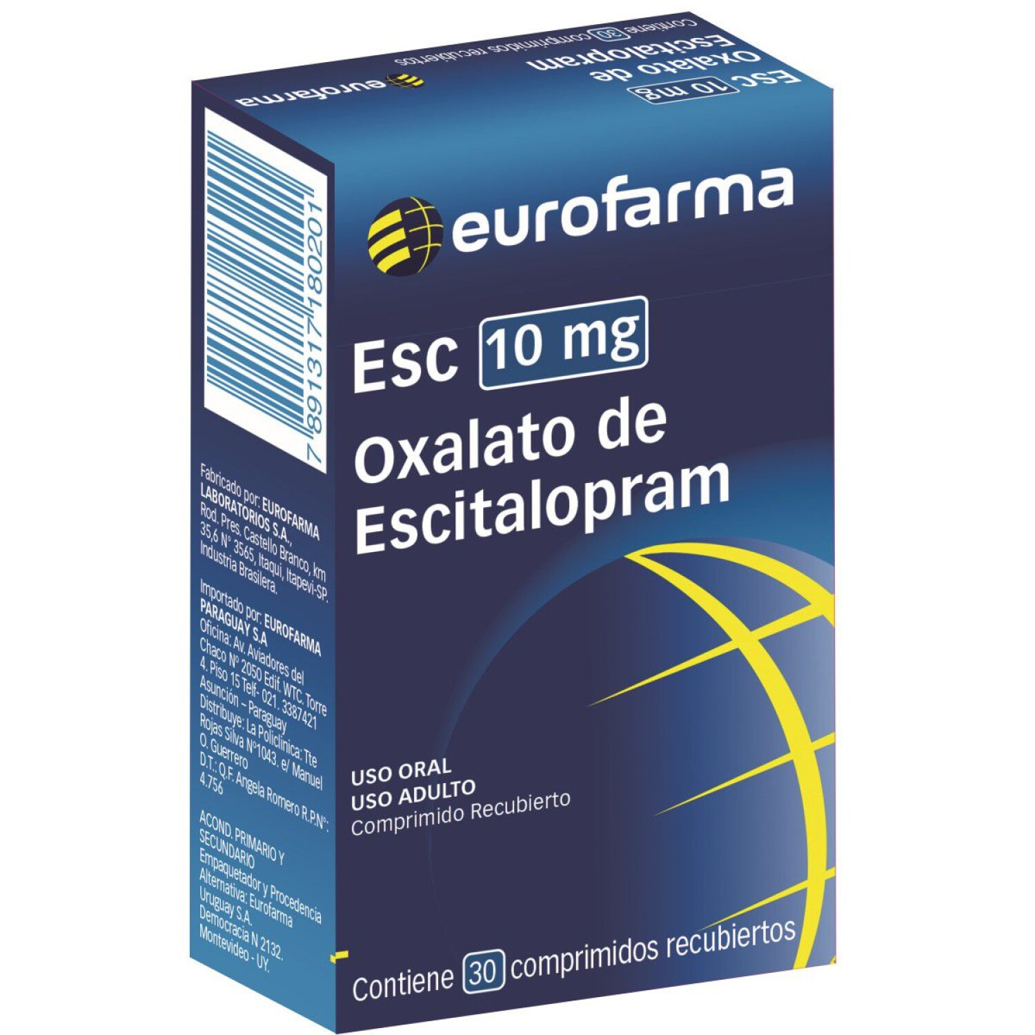 ESC 10 MG CJ X 30 COMP. — Farmacenter