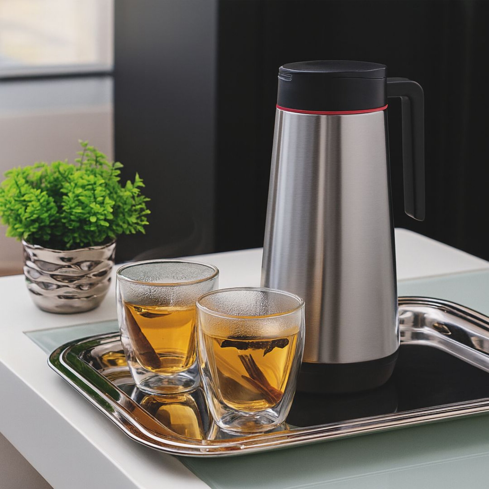 TERMO JARRA TERMICA 1LT ACERO INOXIDABLE TRAMONTINA - PLATEADO — Todolandia