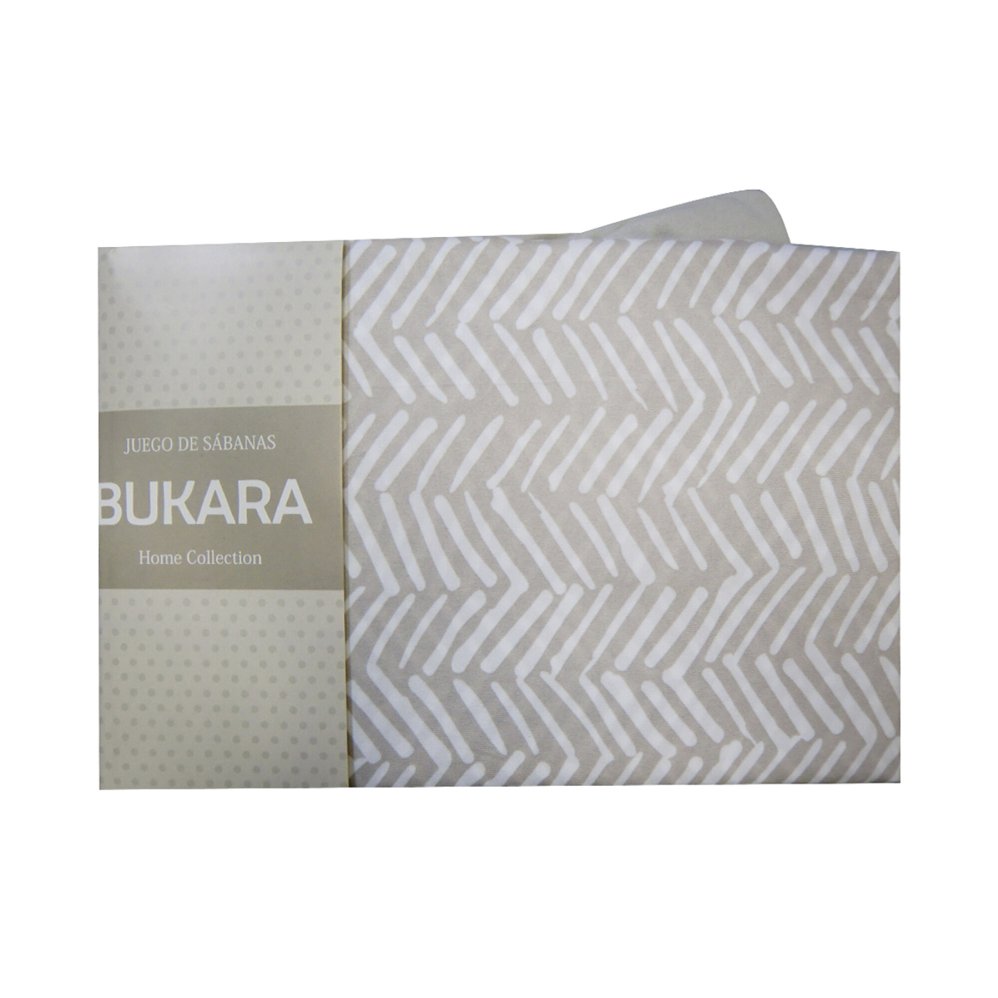 Juego Sábanas Queen Size Bukara 100% Microfibra - 254-2 ZIG ZAG BEIGE ...