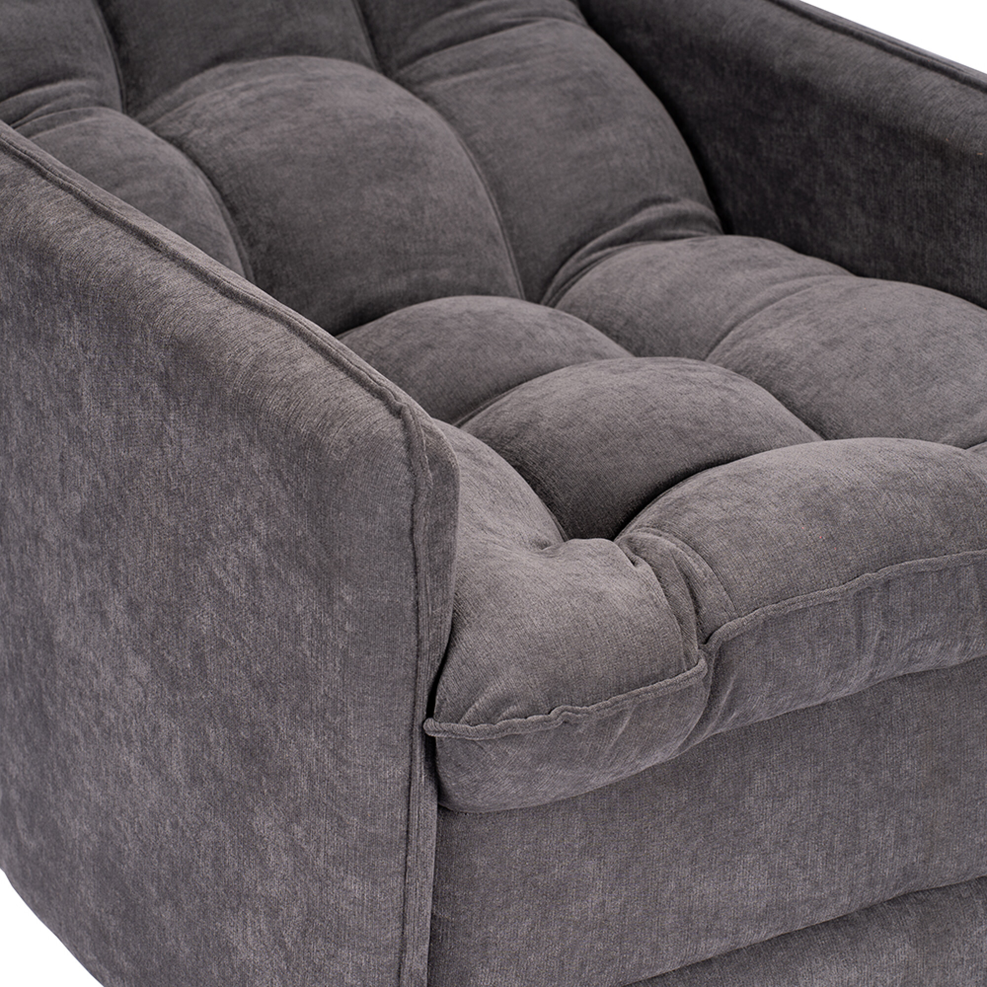 Poltrona reclinable Con Puff - Montreal - Gris — Rustico Hogar