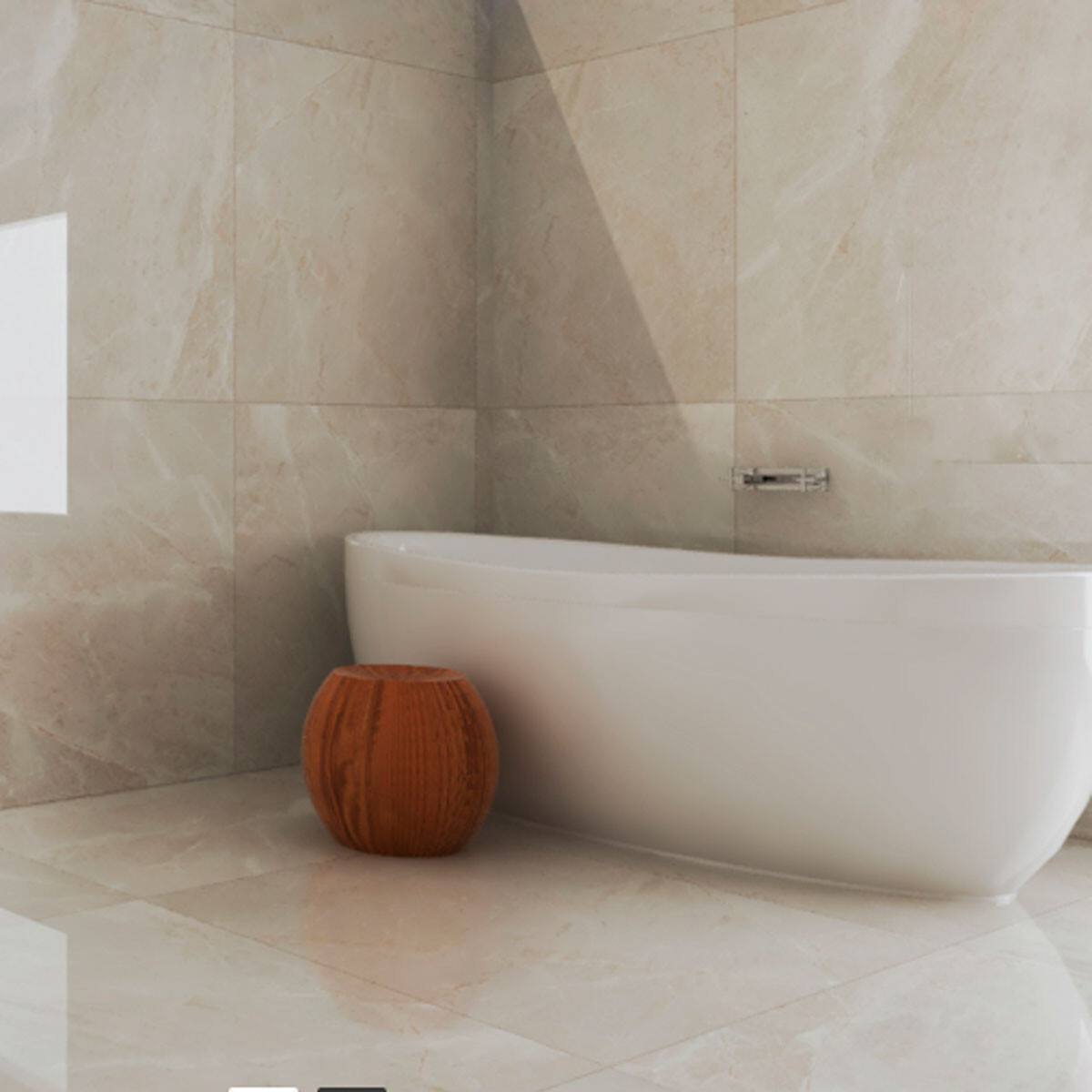 Porcelanato Marmolado Beige Pulido 80.5X140Cm Piso Pared — Acher Cerámicas