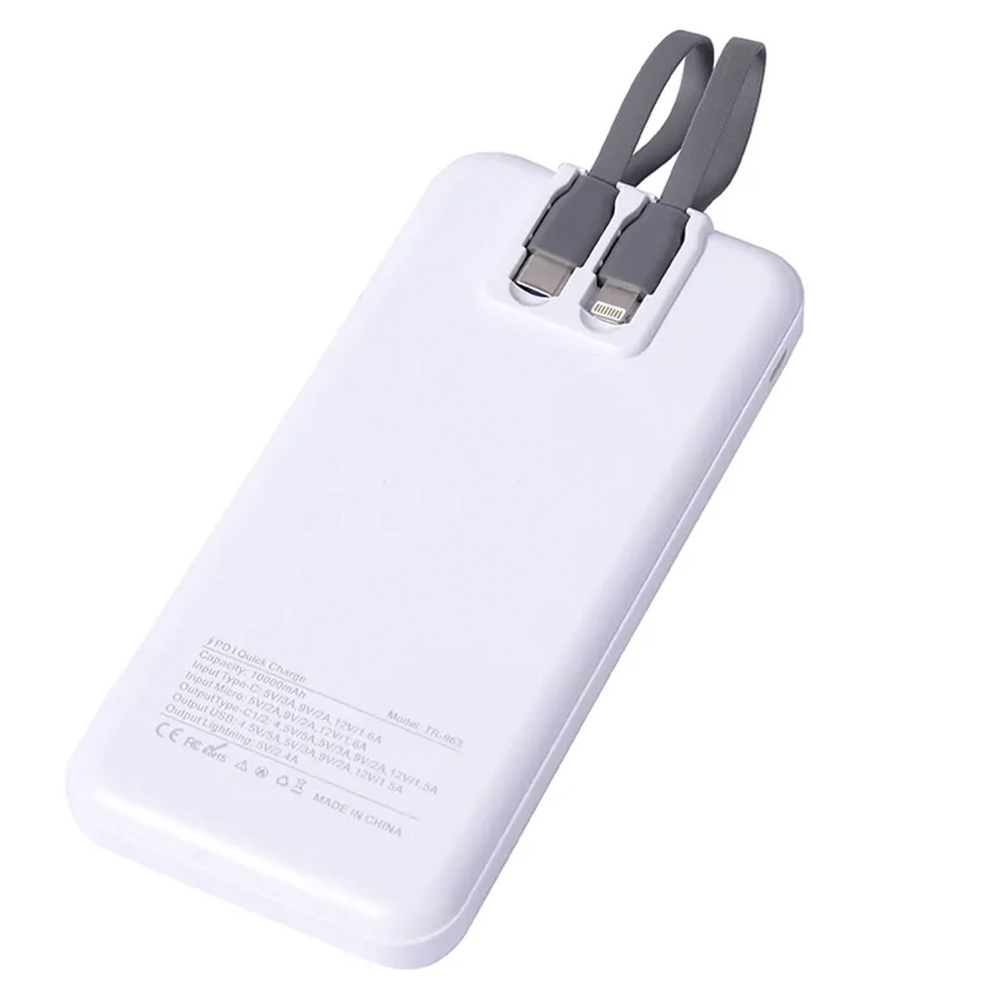 Power Bank Treqa TR-963 10000mAh 22.5W USB-C y Lightning - Blanco ...