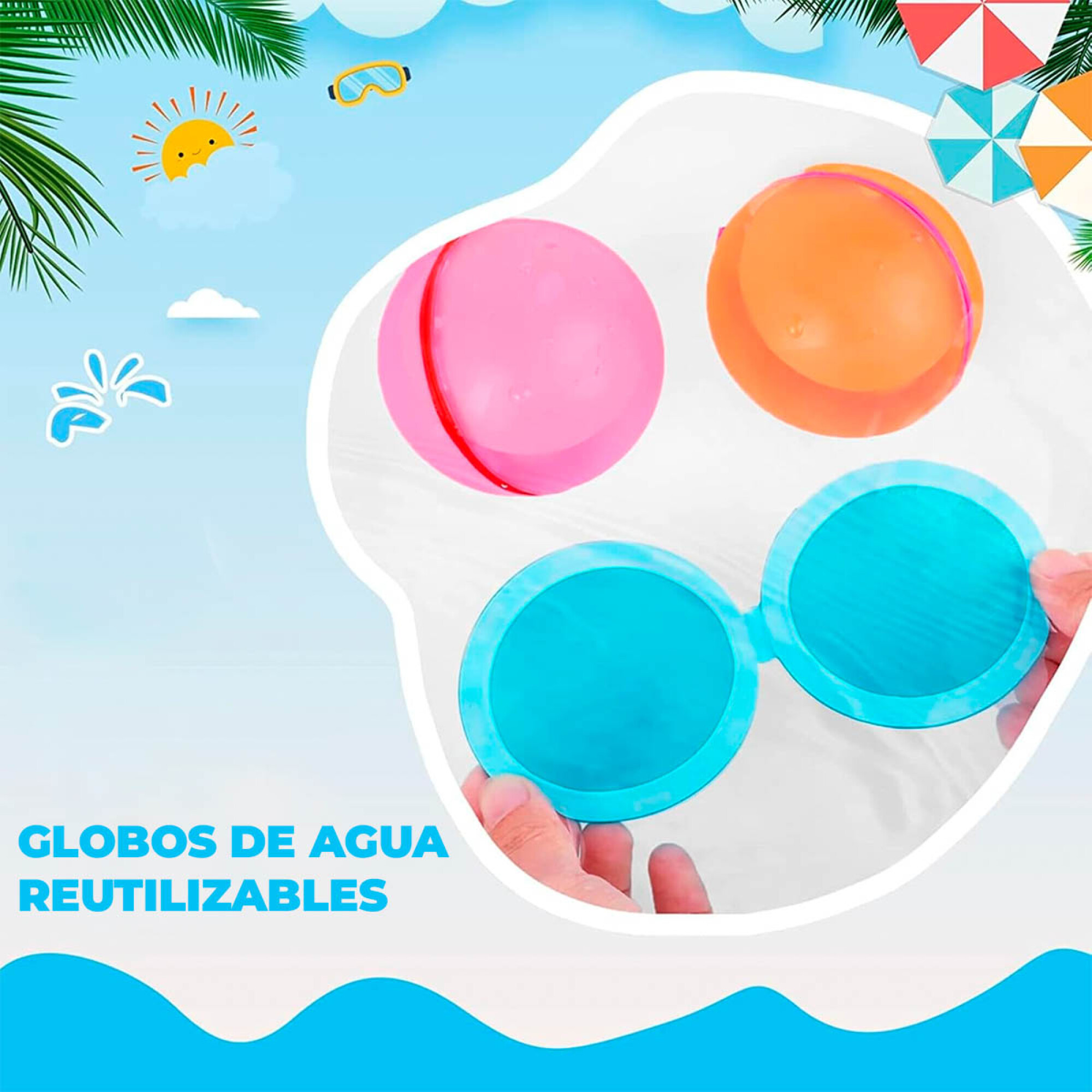 Set X 18 Bombas Bombitas De Agua Reutilizables 5cm — El Rey del ...