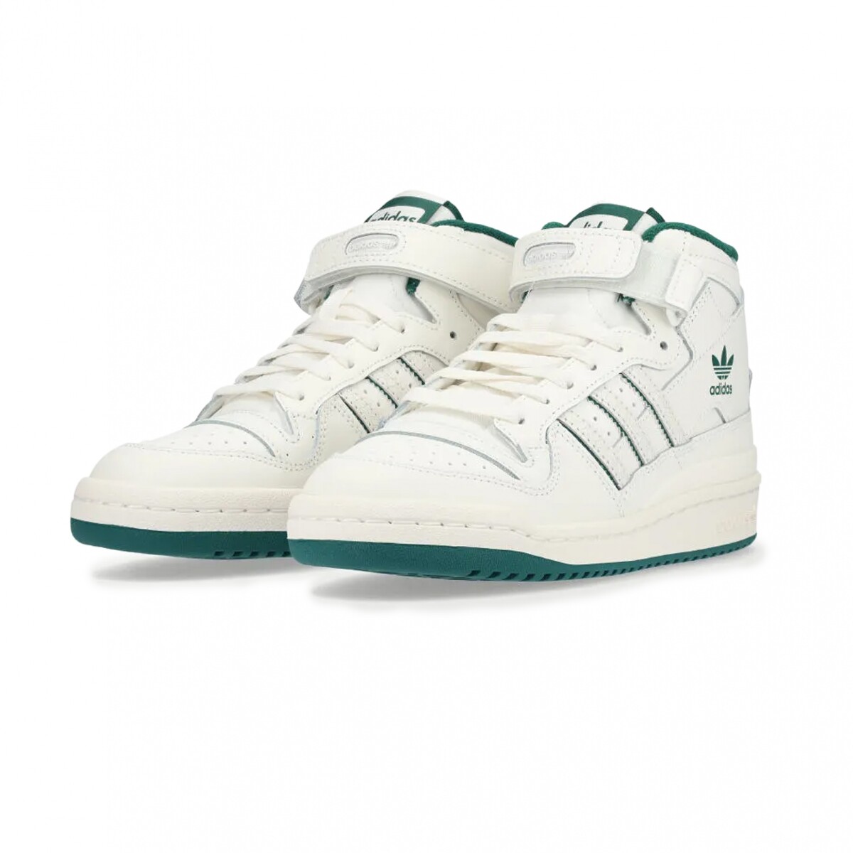 adidas FORUM MID - cloud white/collegiate green/cloud white — Zooko