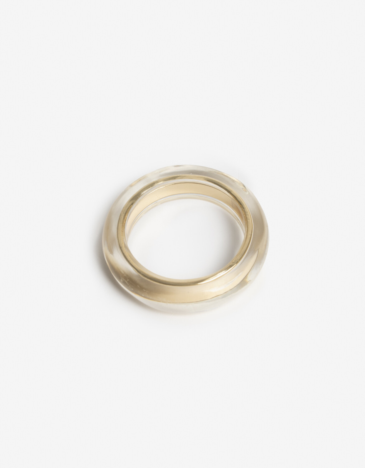 Anillo Metal Y Acrílico. — Isadora